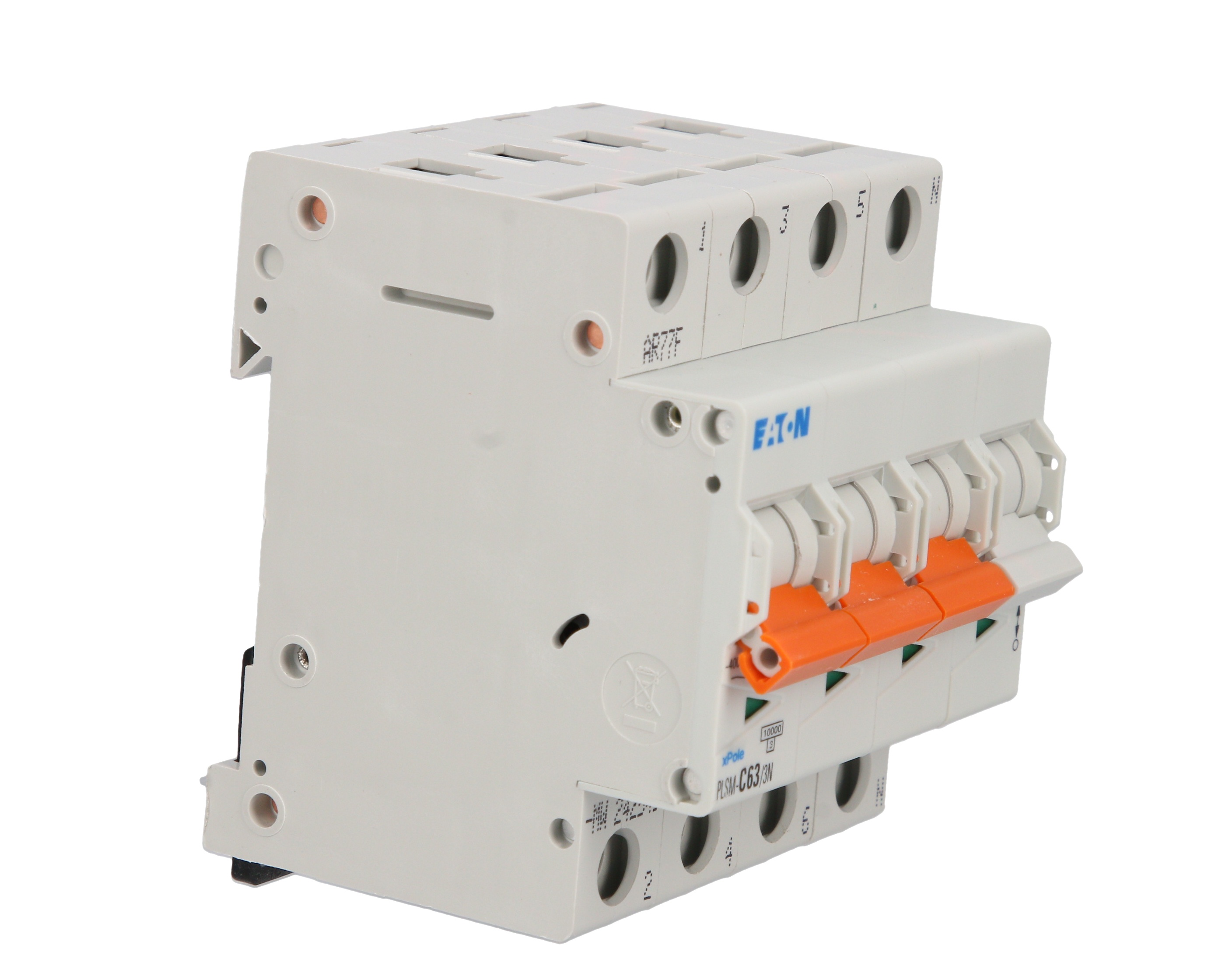 Wyłącznik nadprądowy 3P+N C 63A 10kA AC PLSM-C63/3N-MW 242549 – EATON ...