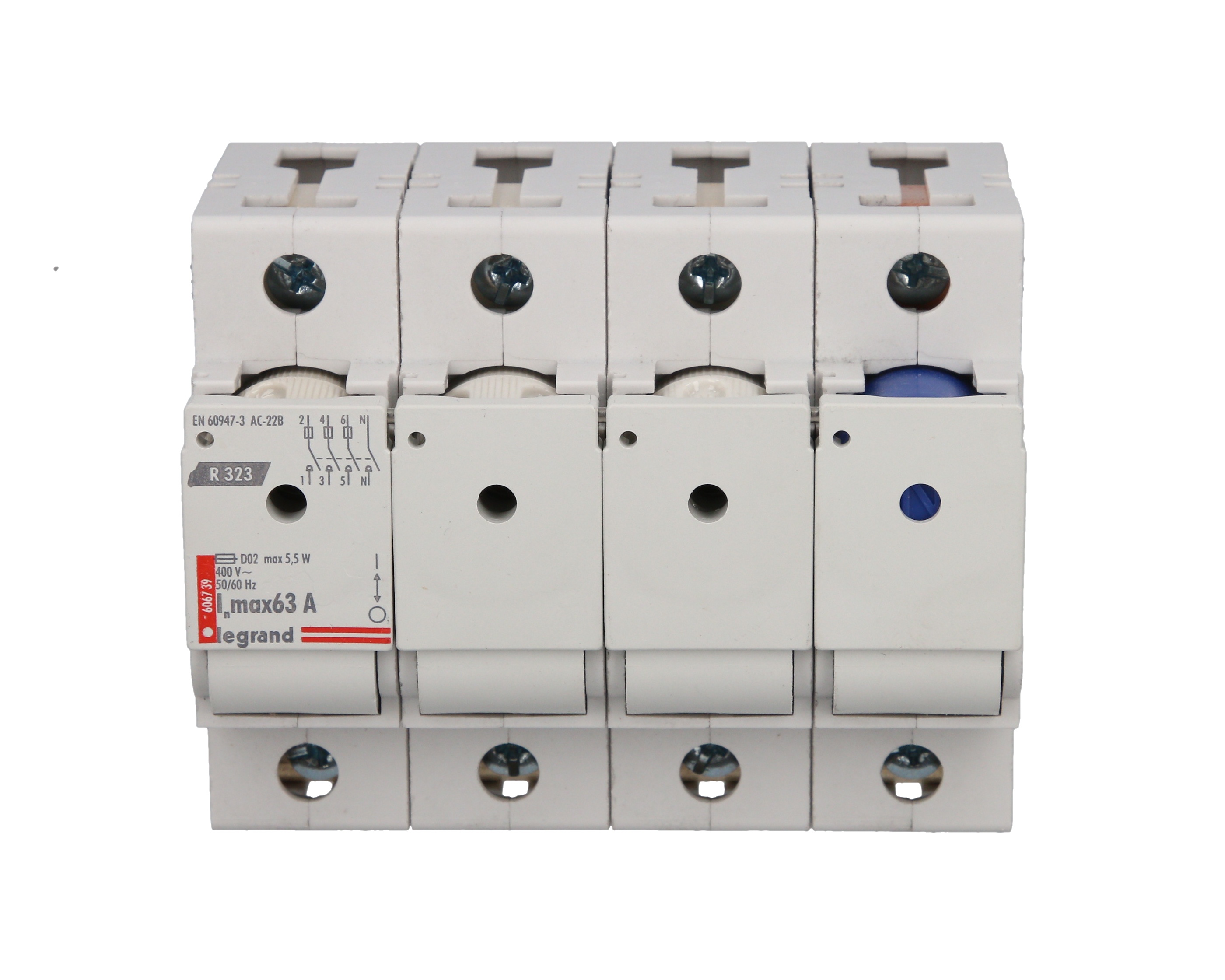 Rozłącznik bezpiecznikowy 3P+N 63A D02 R323 MAKS /bez wkładek/ 606739 ...