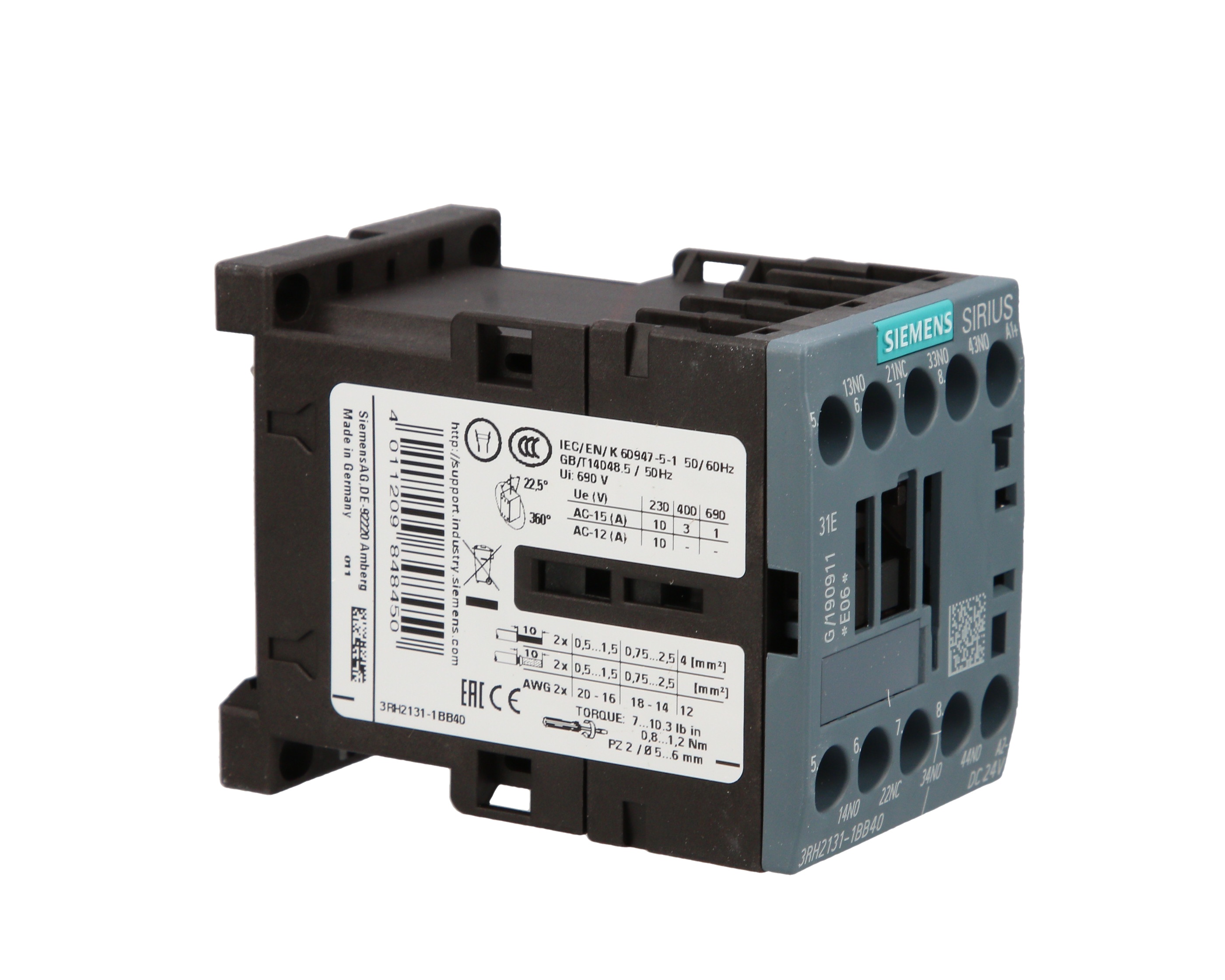 Stycznik pomocniczy 3Z 1R cewka 24V DC S00 przyłącze śrubowe SIRIUS ...