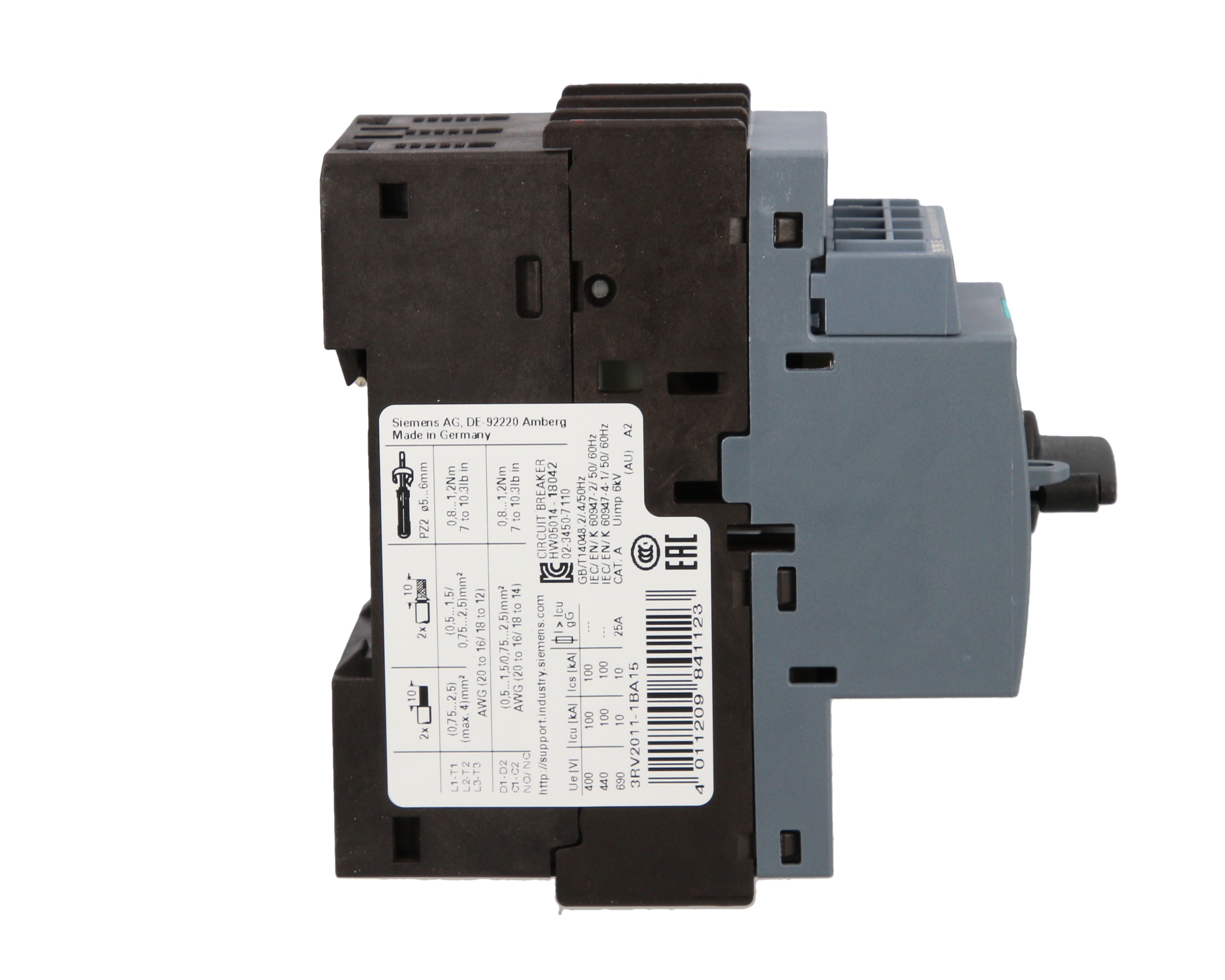 Wyłącznik silnikowy 3P 1,4-2A 1Z 1R S00 3RV2011-1BA15 – SIEMENS | TIM SA