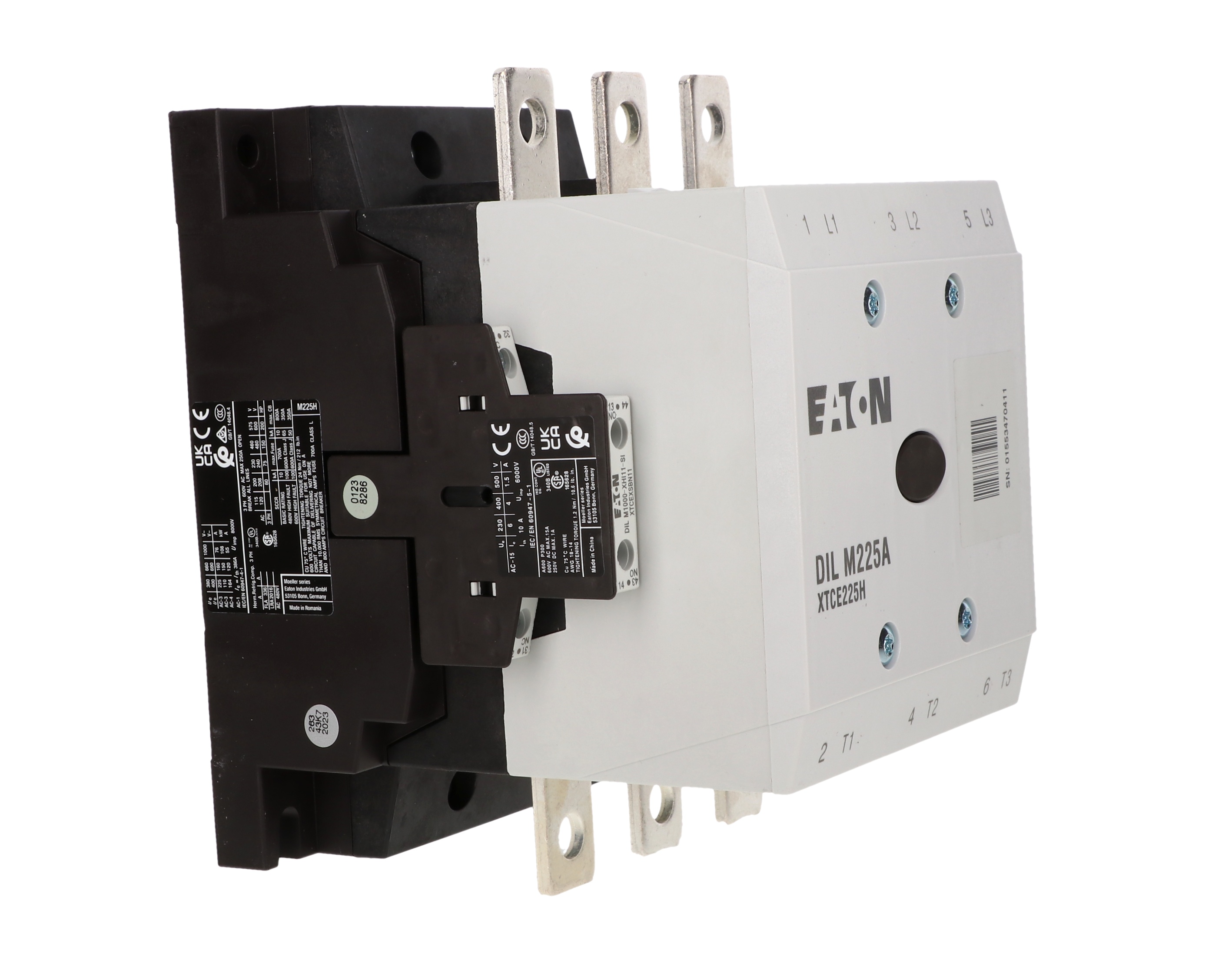 Stycznik mocy 225 A (110kW/400V) AC3 DILM225A/22(RAC120) 139546 – EATON ...