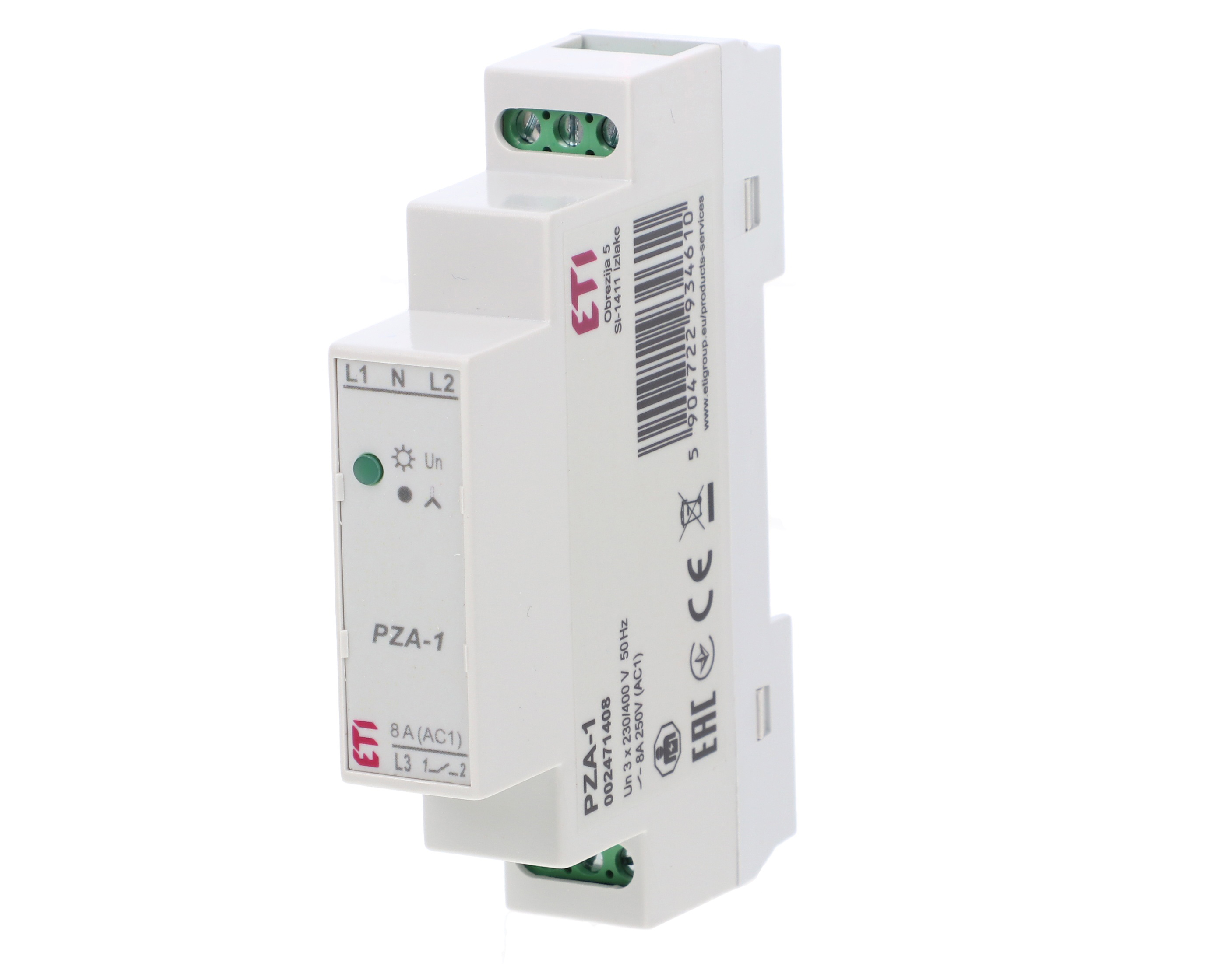 Przekaźnik zaniku, asymetrii napięcia i kolejności faz 1Z 230/400V 8A PZA-1 002471408 – ETI ...