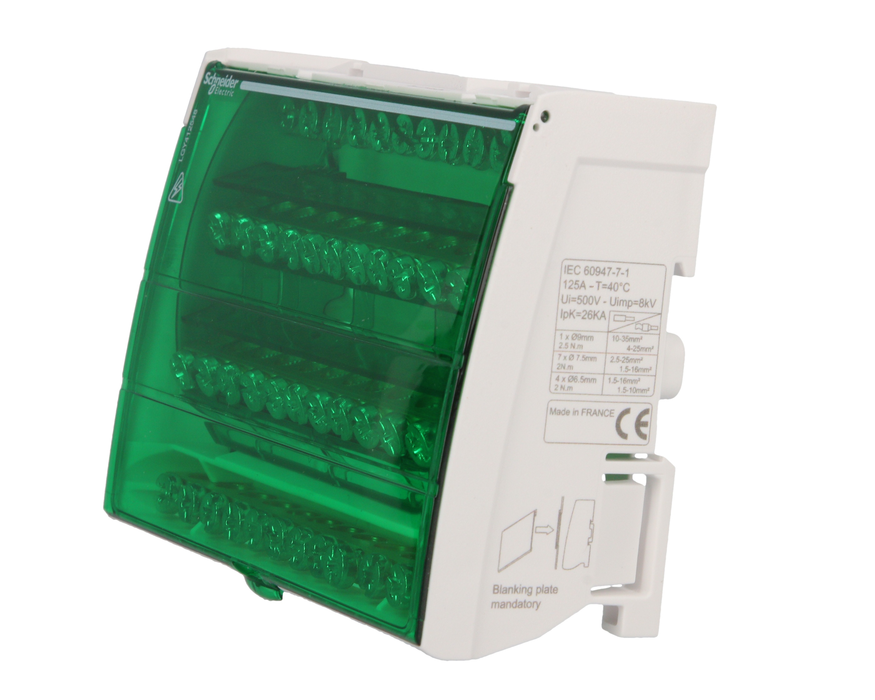 Blok zaciskowy 4P 125A, 4x12 zacisków LGY412548 – Schneider | TIM SA