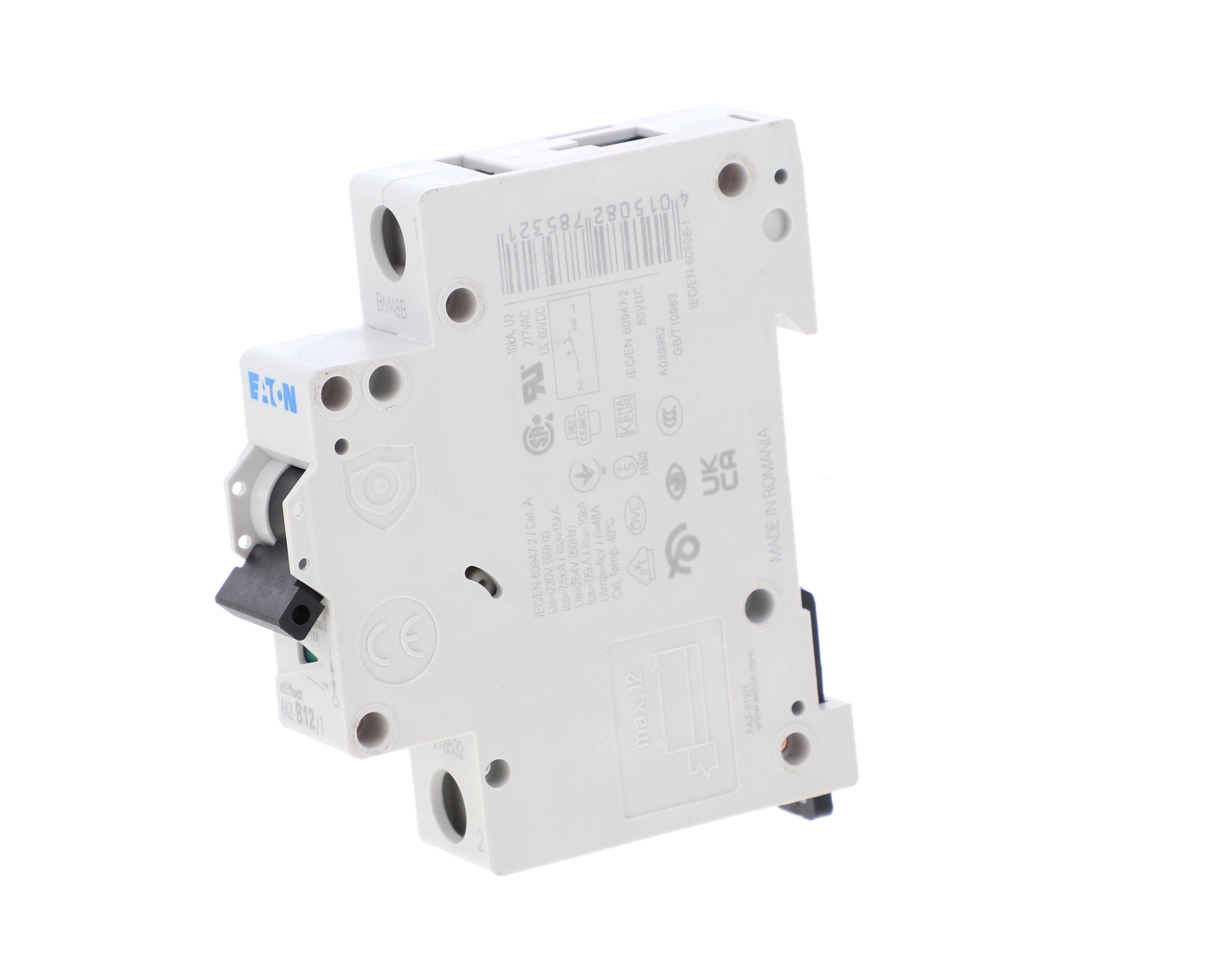 Wyłącznik nadprądowy 1P B 12A 15kA AC FAZ-B12/1 278532 – EATON | TIM SA
