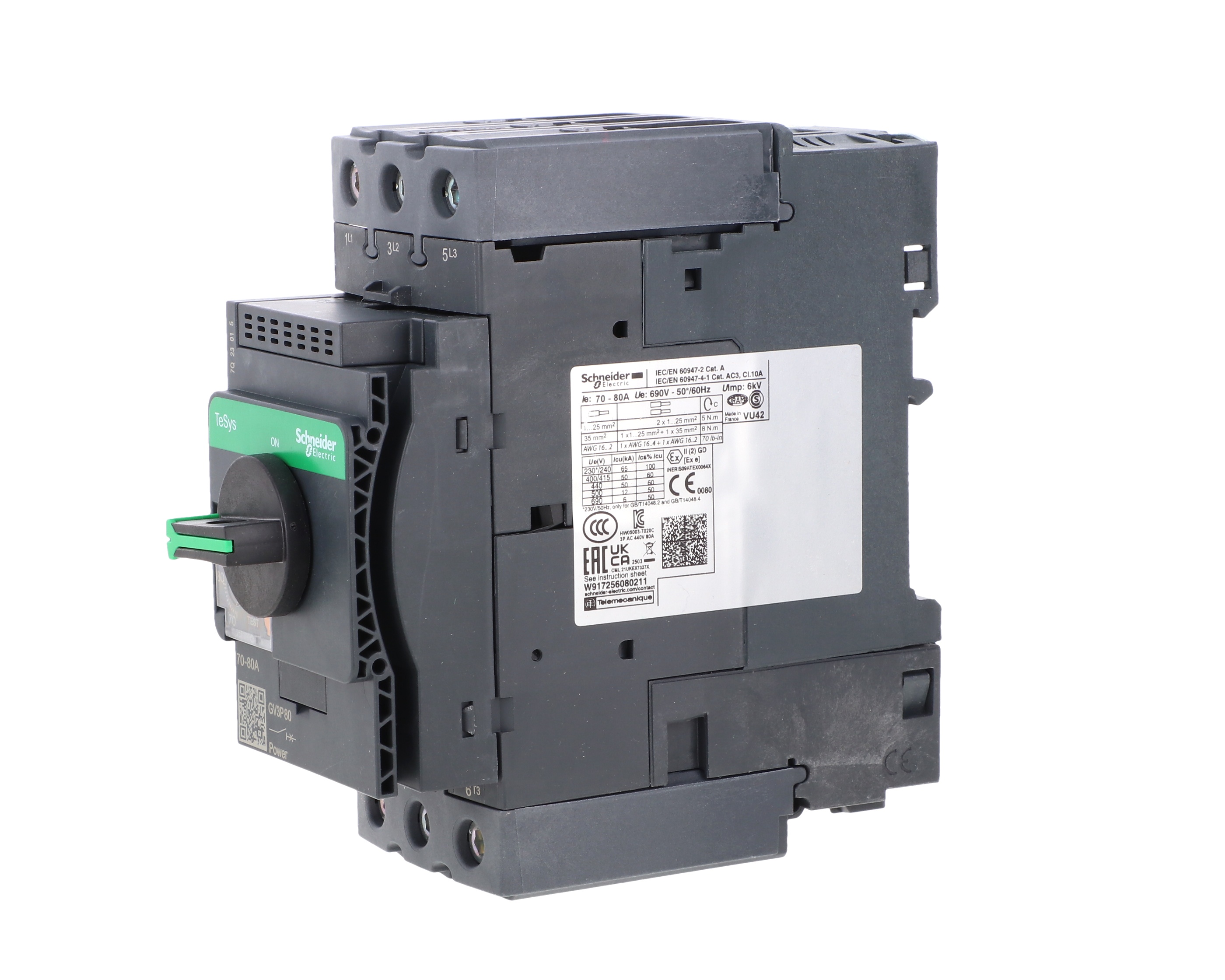 TeSys Deca Wyłącznik silnikowy 3P 70-80 A GV3P80 – Schneider | TIM SA