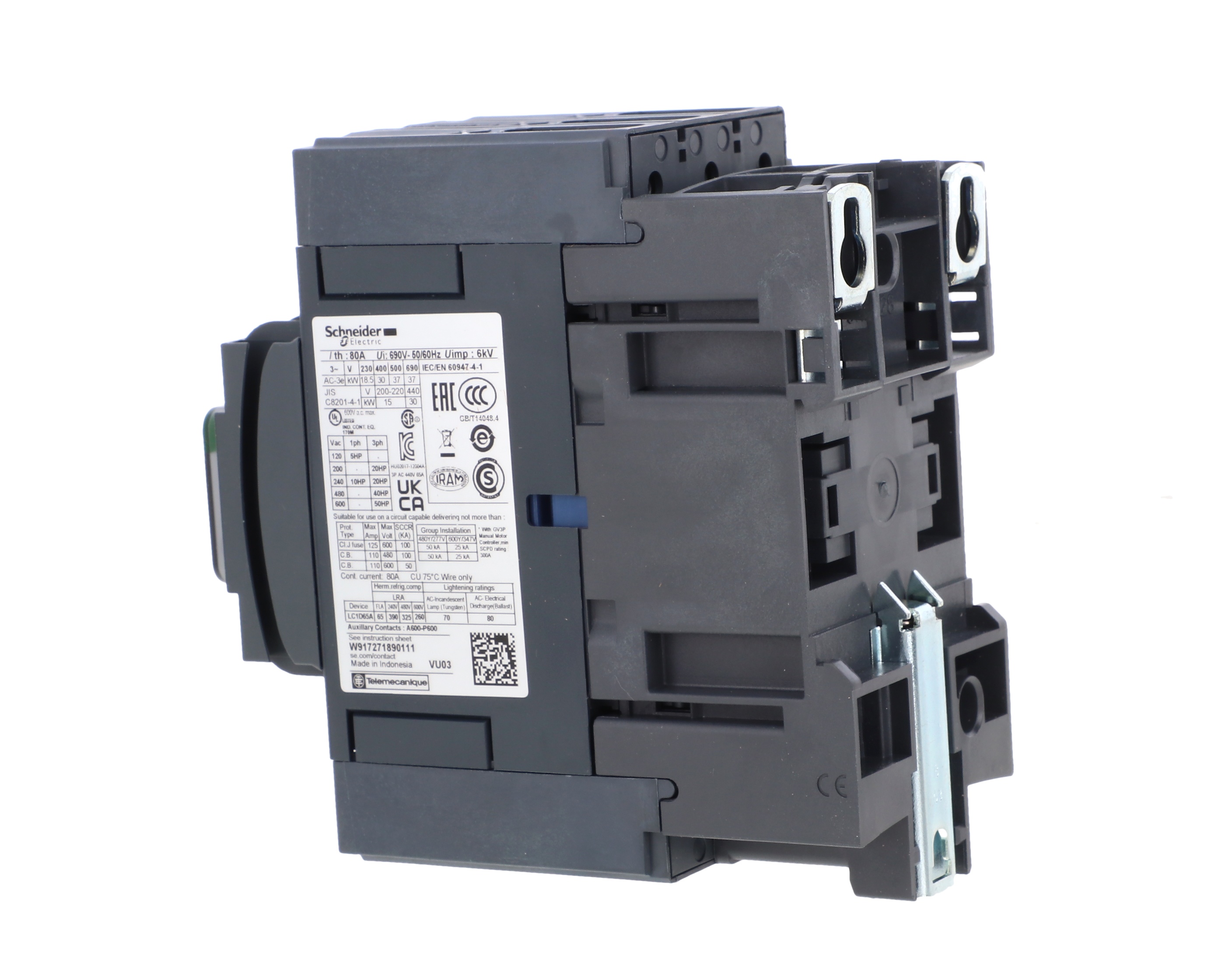 TeSys Deca Stycznik mocy 65A 3P 110V AC 1Z 1R LC1D65AF7 – Schneider ...