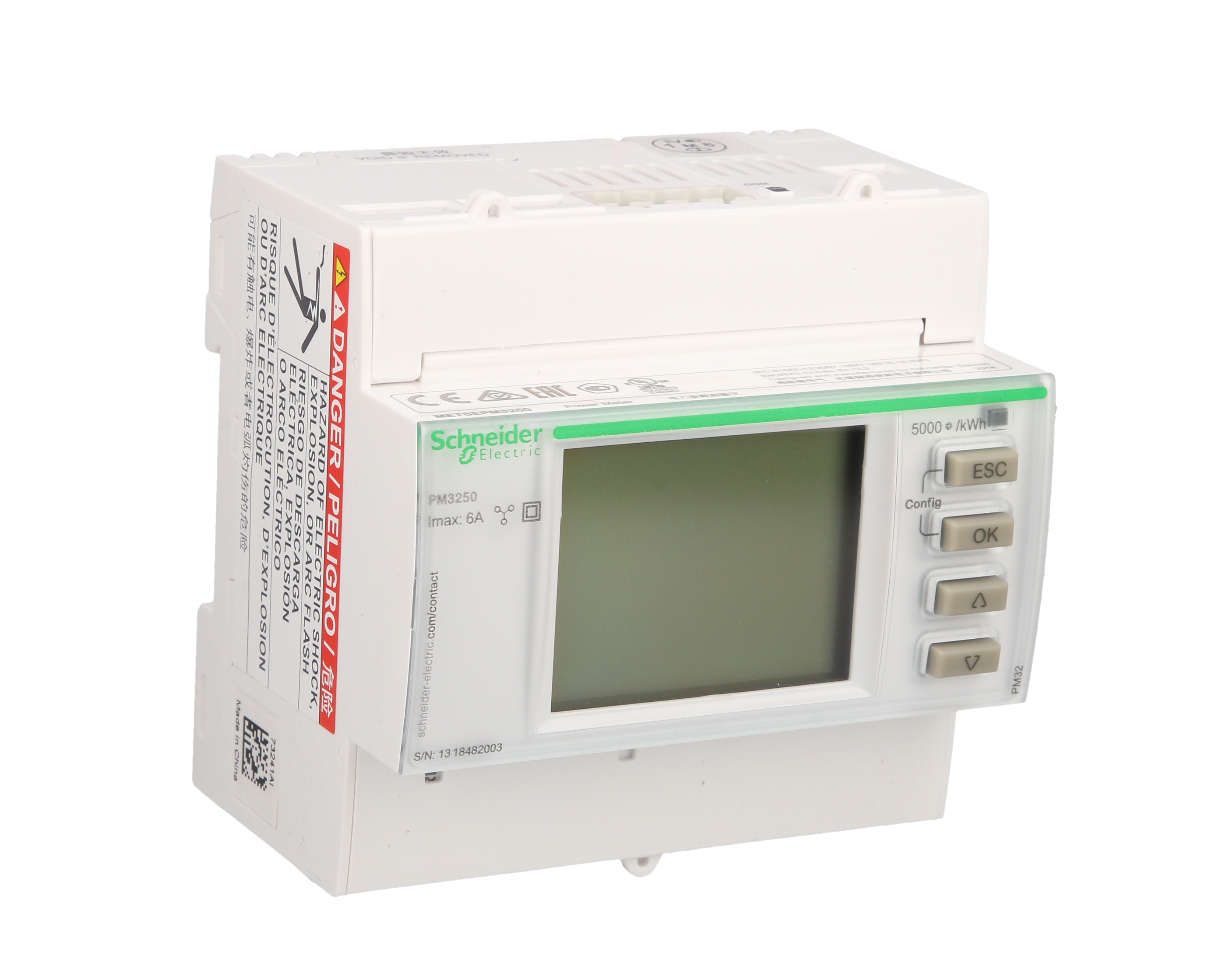 Miernik cyfrowy wielofunkcyjny (U, I, P, Q, f, PF) 5/1A przekładnik 100 ...