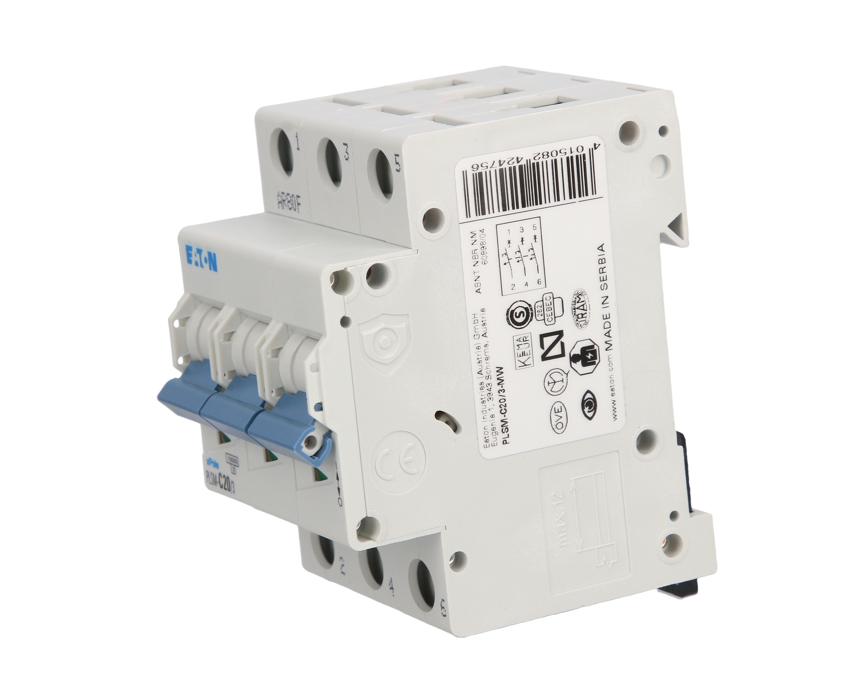Wyłącznik nadprądowy 3P C 20A 10kA AC PLSM-C20/3-MW 242475 – EATON | TIM SA