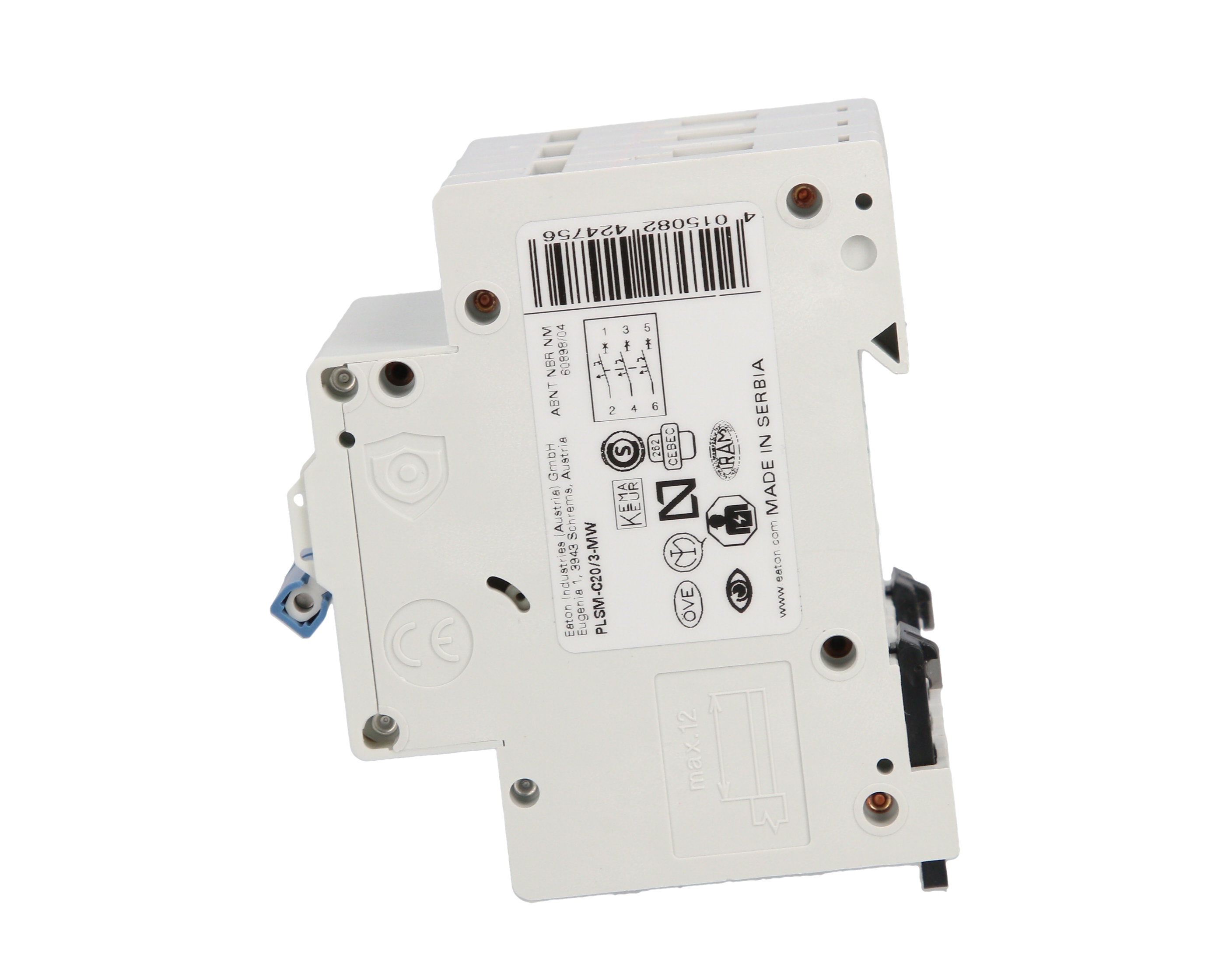 Wyłącznik nadprądowy 3P C 20A 10kA AC PLSM-C20/3-MW 242475 – EATON | TIM SA