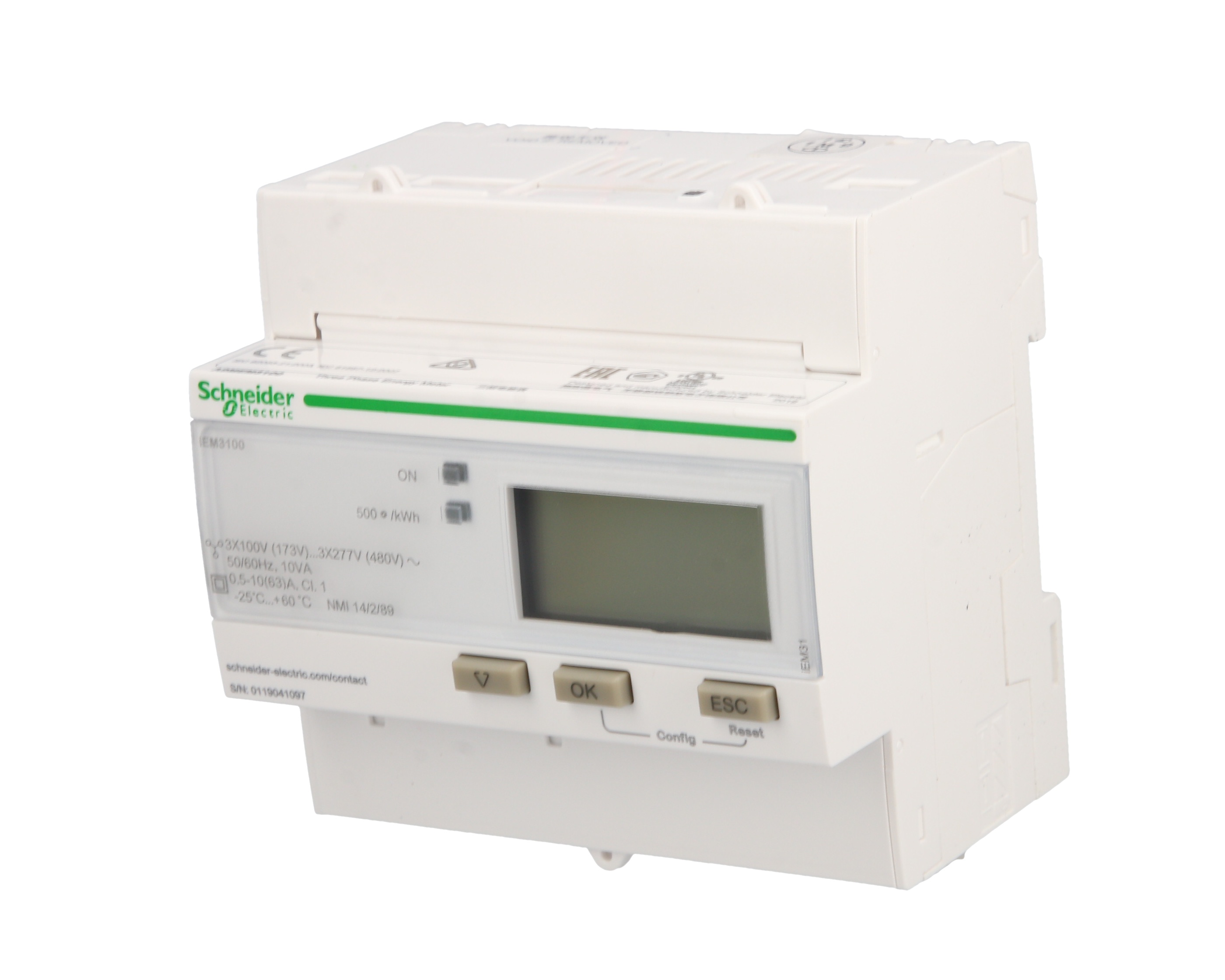 Licznik energii elektrycznej 1/3-fazowy 63A 100-277/173-480V kl.1 ...