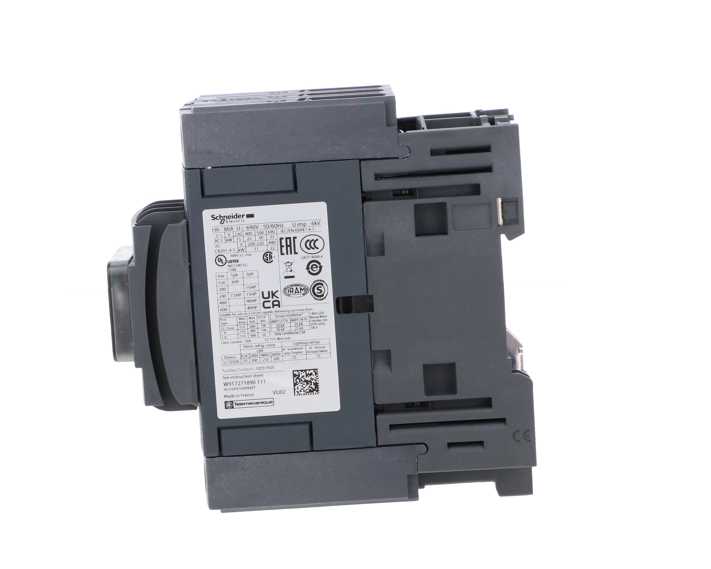 TeSys Deca Stycznik mocy 50A 3P 48V DC 1Z 1R (EVK) LC1D50AED ...