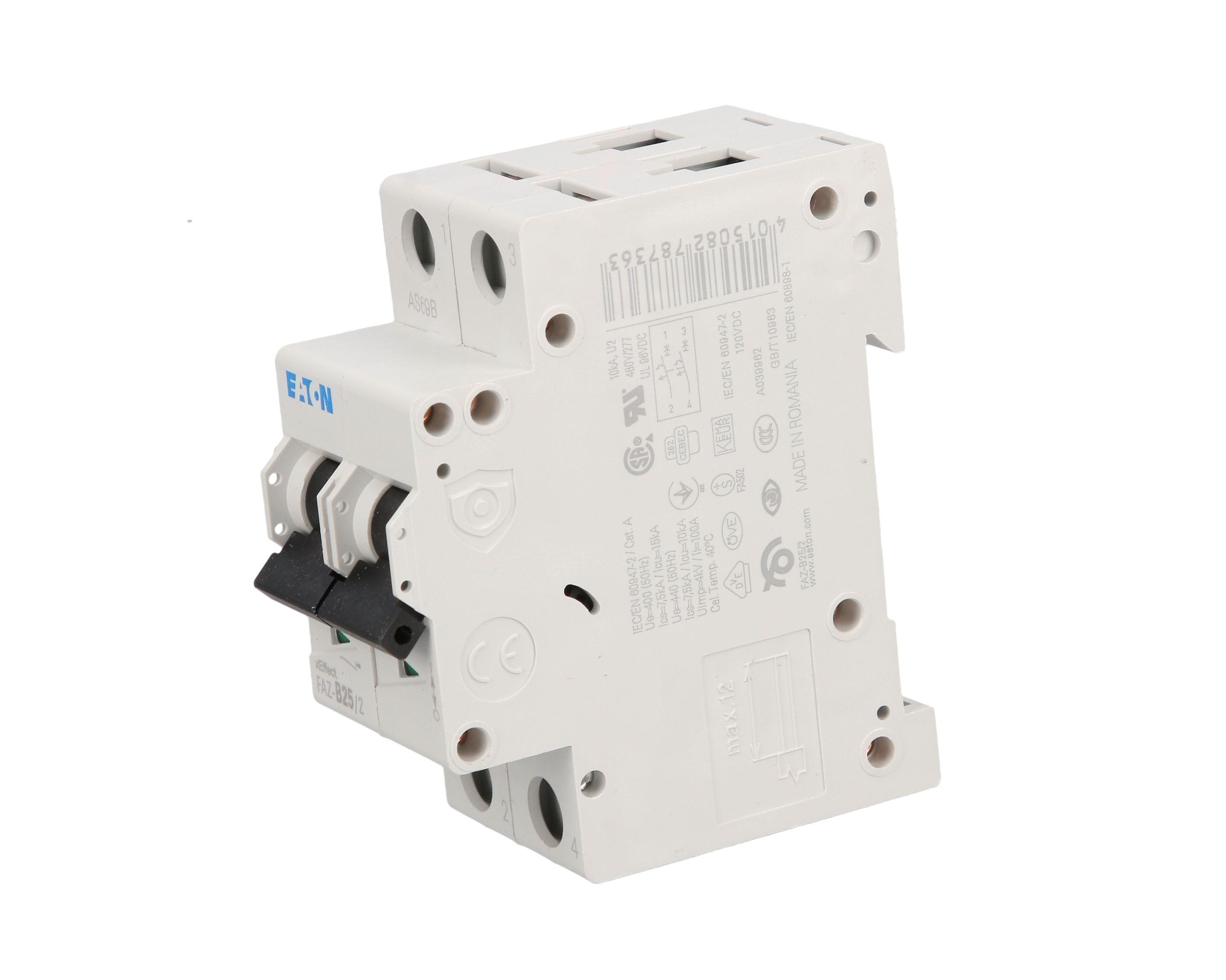 Wyłącznik nadprądowy 2P B 25A 15kA AC FAZ B25/2 278736 – EATON | TIM SA