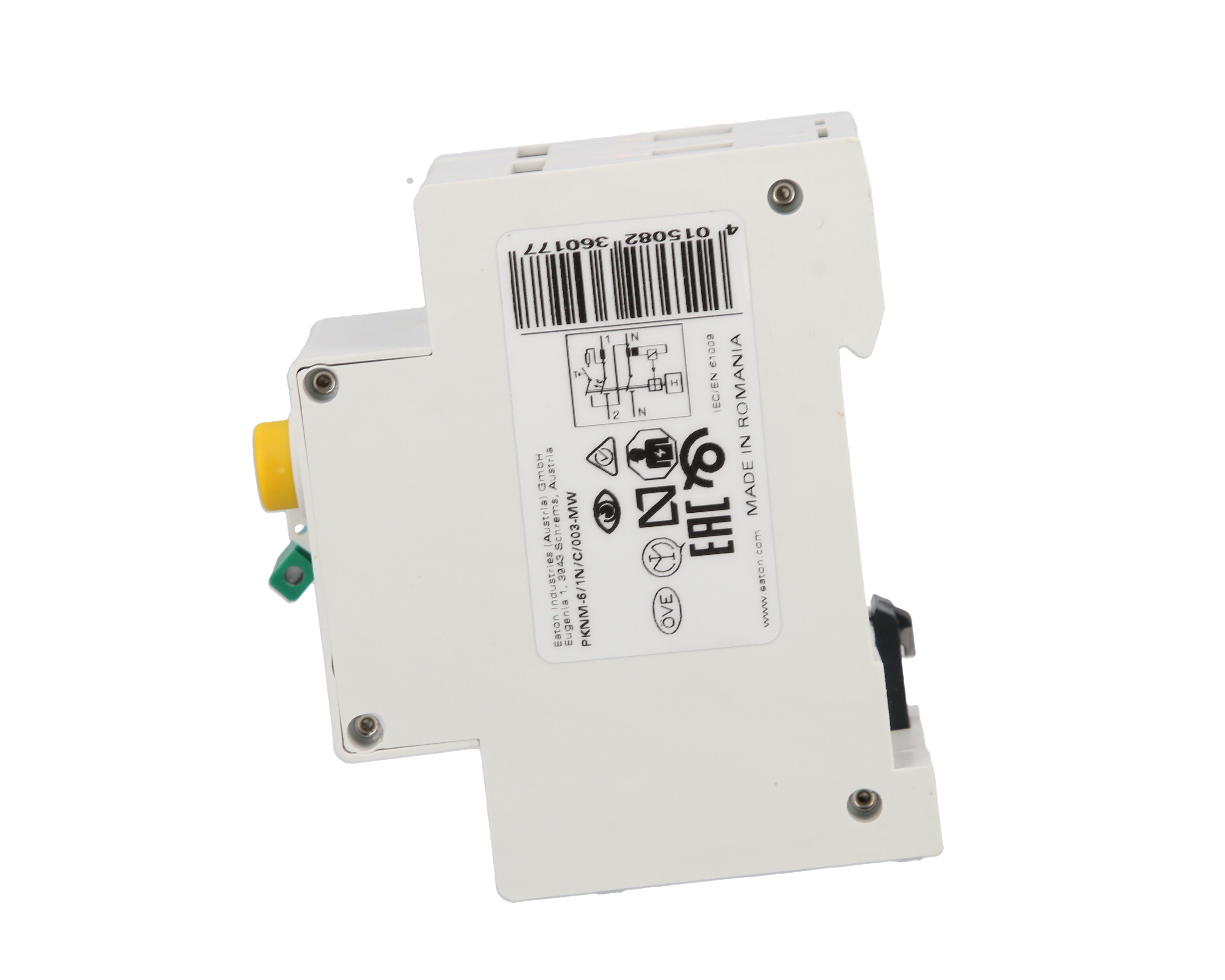 Wyłącznik różnicowo-nadprądowy 2P 6A C 0,03A typ AC PKNM 6/1N/C/003-MW 236017 – EATON | TIM SA