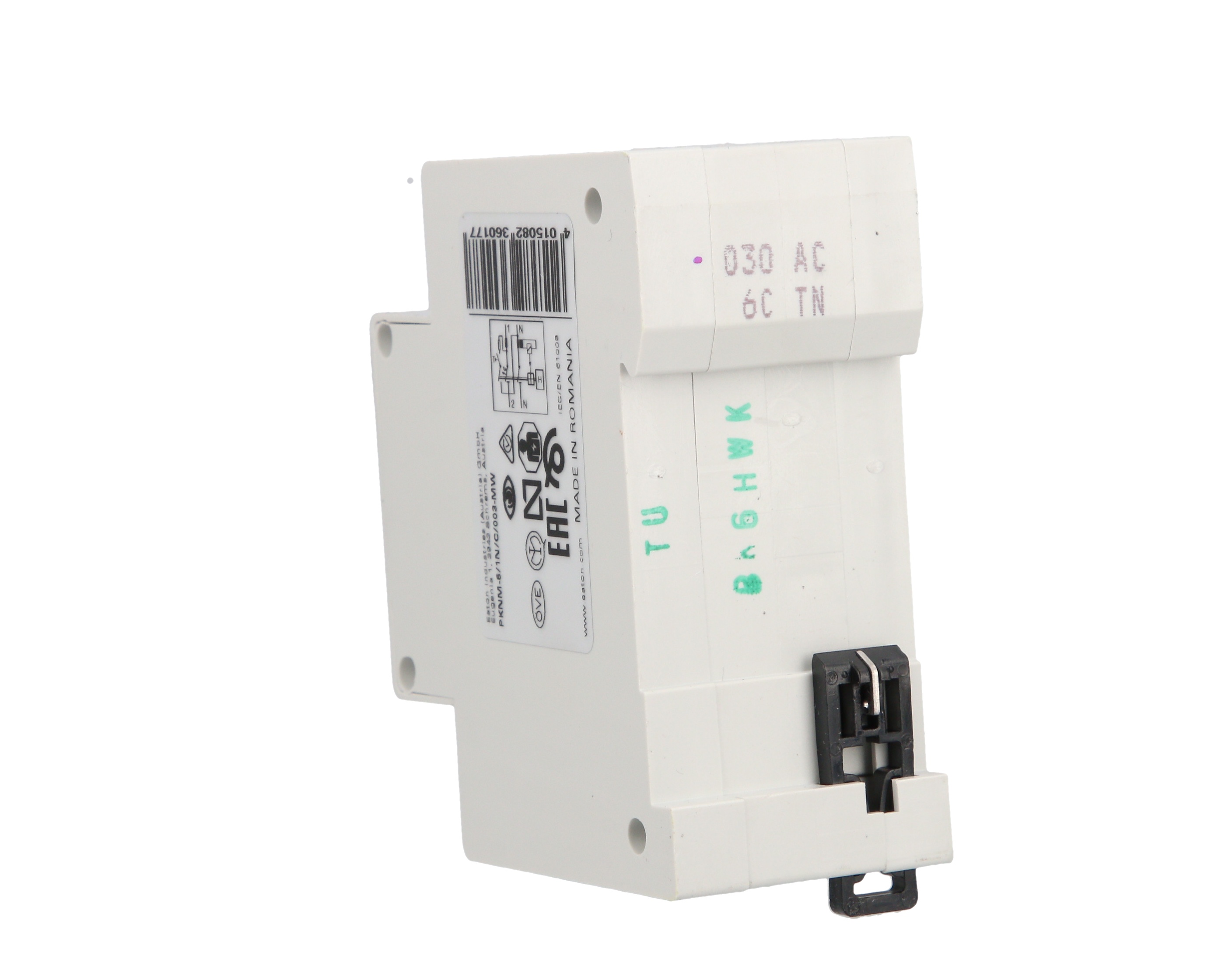 Wyłącznik różnicowo-nadprądowy 2P 6A C 0,03A typ AC PKNM 6/1N/C/003-MW 236017 – EATON | TIM SA