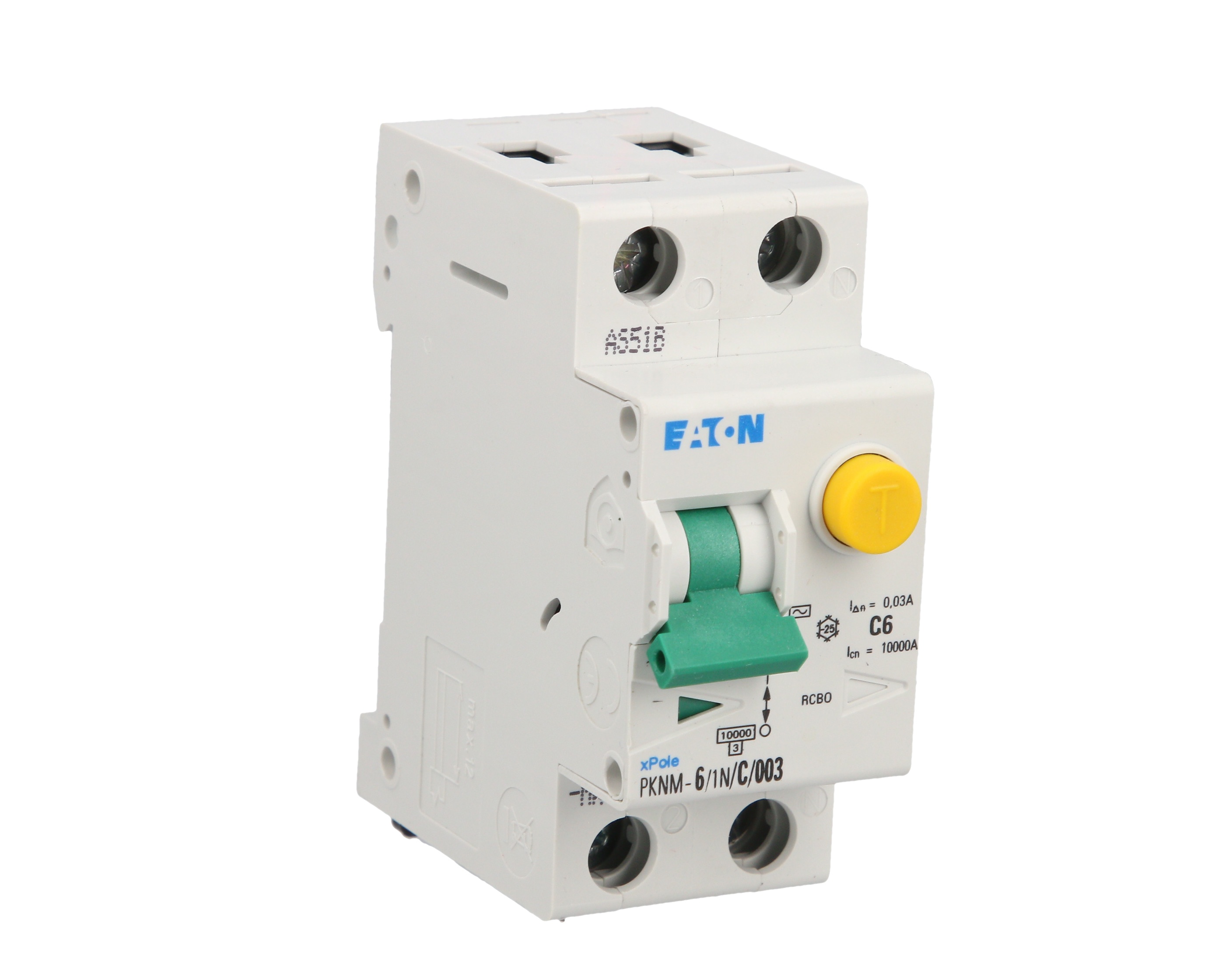 Wyłącznik różnicowo-nadprądowy 2P 6A C 0,03A typ AC PKNM 6/1N/C/003-MW 236017 – EATON | TIM SA