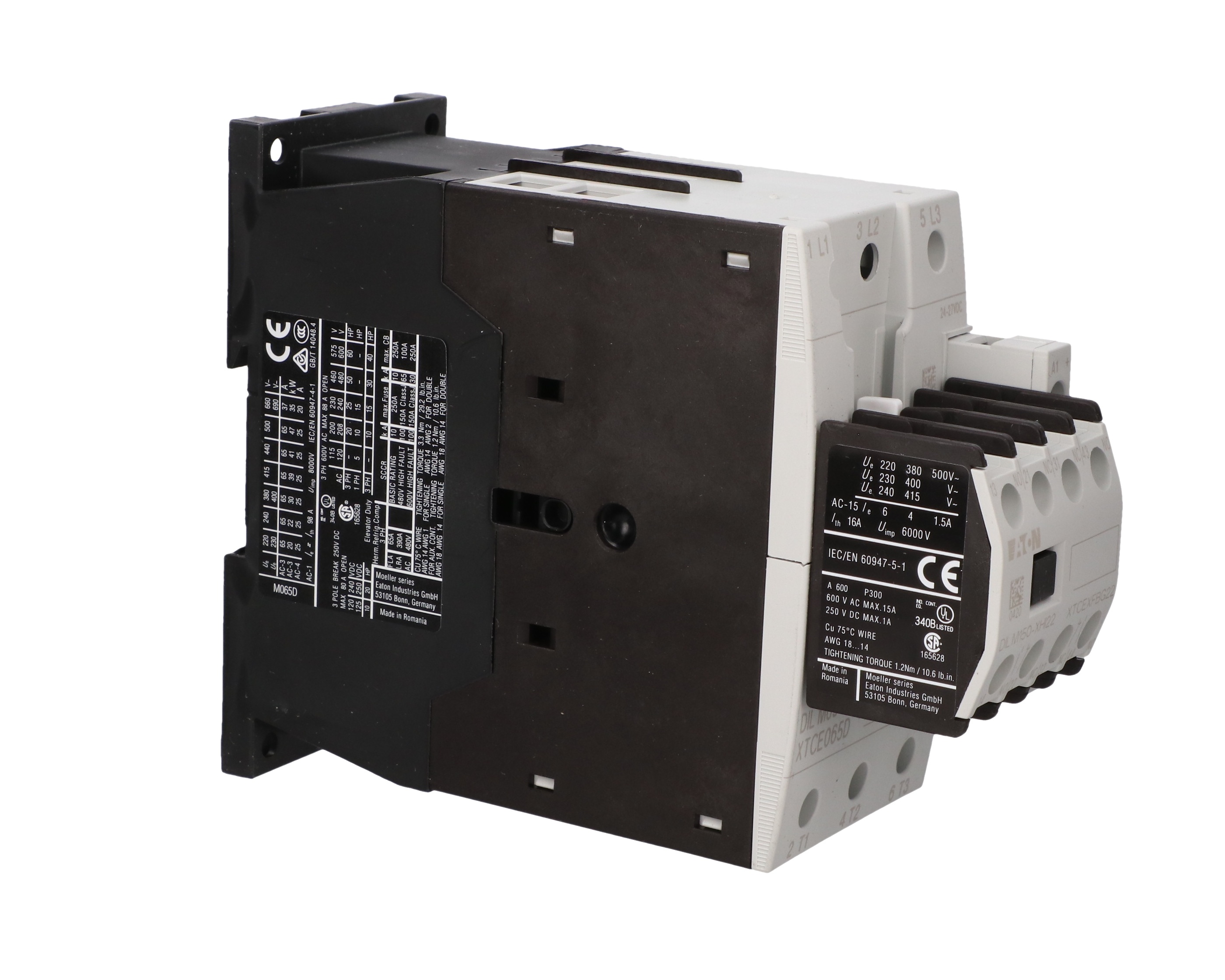 Stycznik mocy 65A 3P 24-27V DC 2Z 2R DILM65-22(RDC24) 277940 – EATON ...