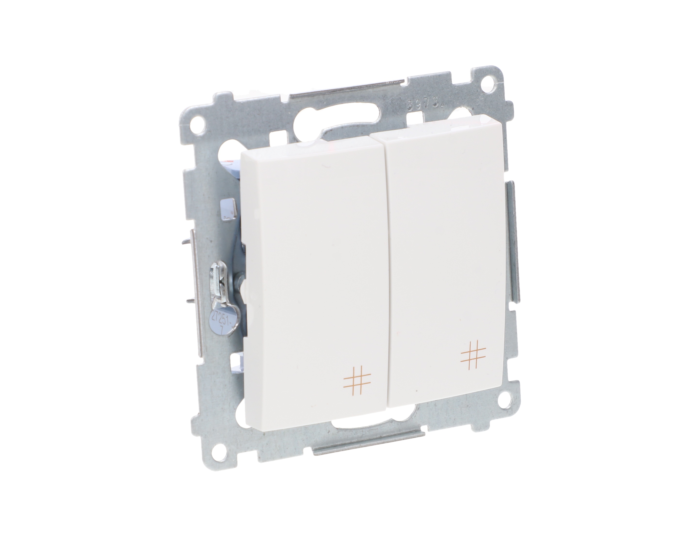 Simon 54 Łącznik krzyżowy podwójny 10AX 250V, szybkozłącza, biały DW7/2 ...