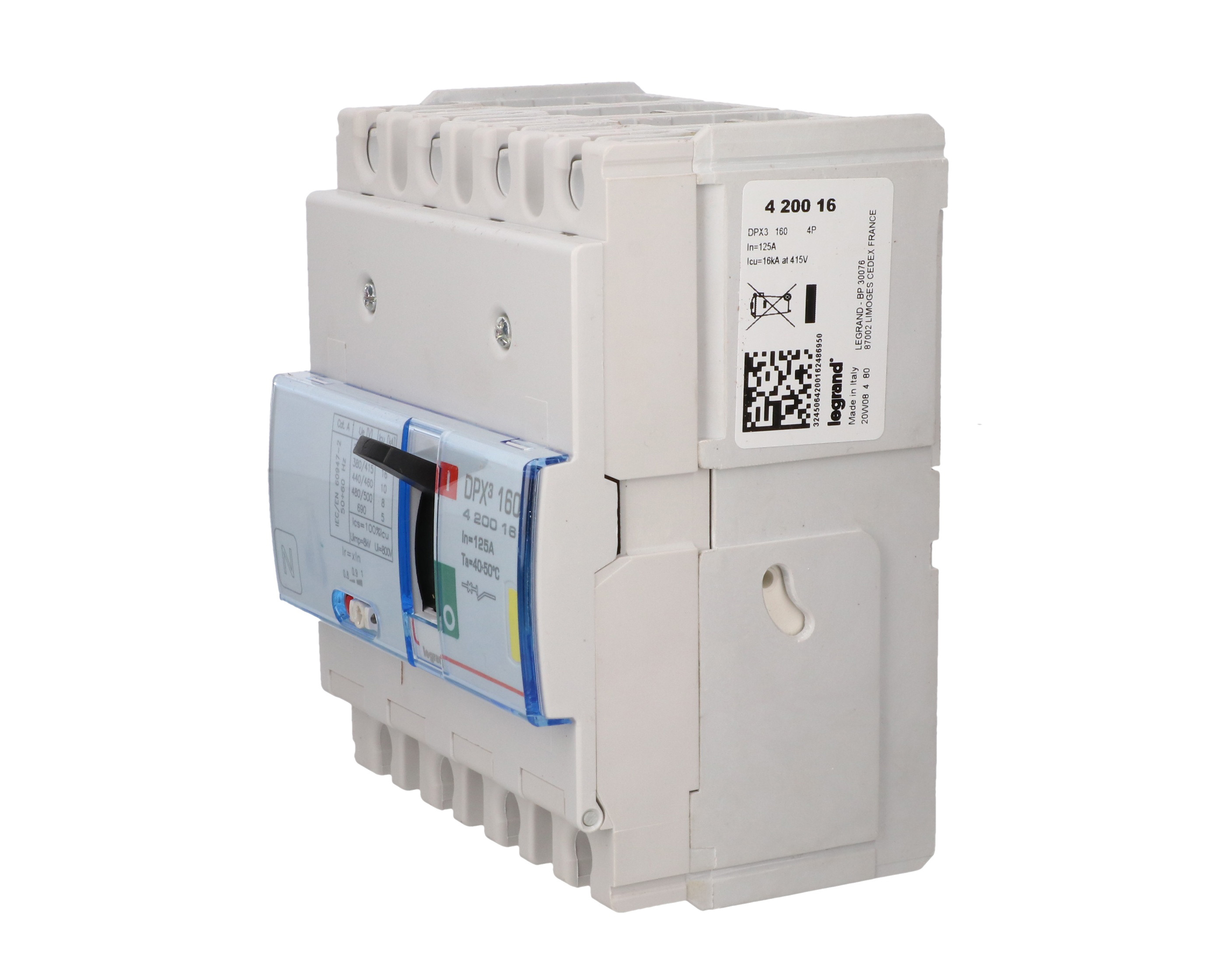 Wyłącznik mocy 125A 4P 16kA DPX3 160 420016 – LEGRAND | TIM SA