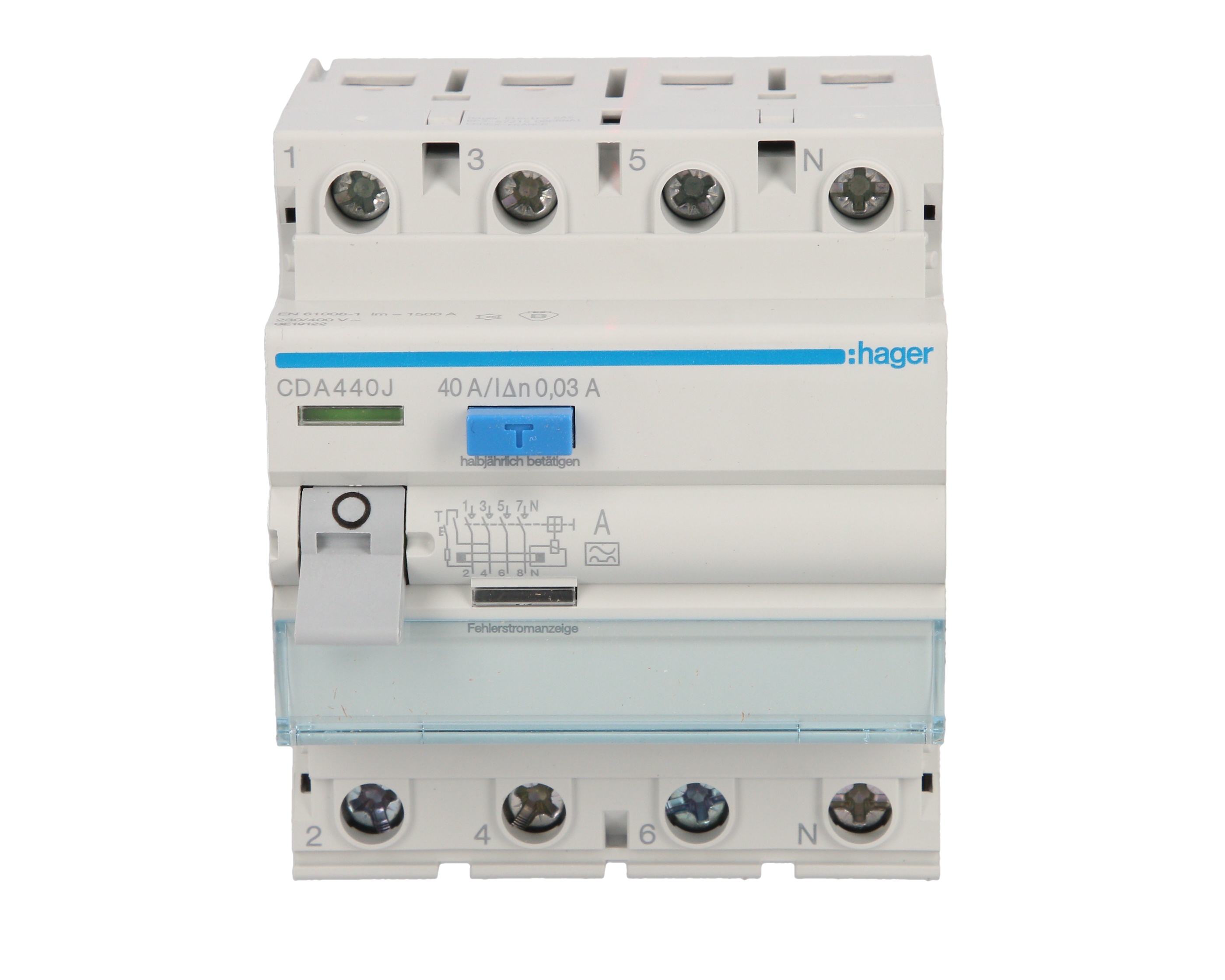 Wyłącznik różnicowoprądowy 4P 40A 0,03A typ A CDA440J – HAGER POLO | TIM SA