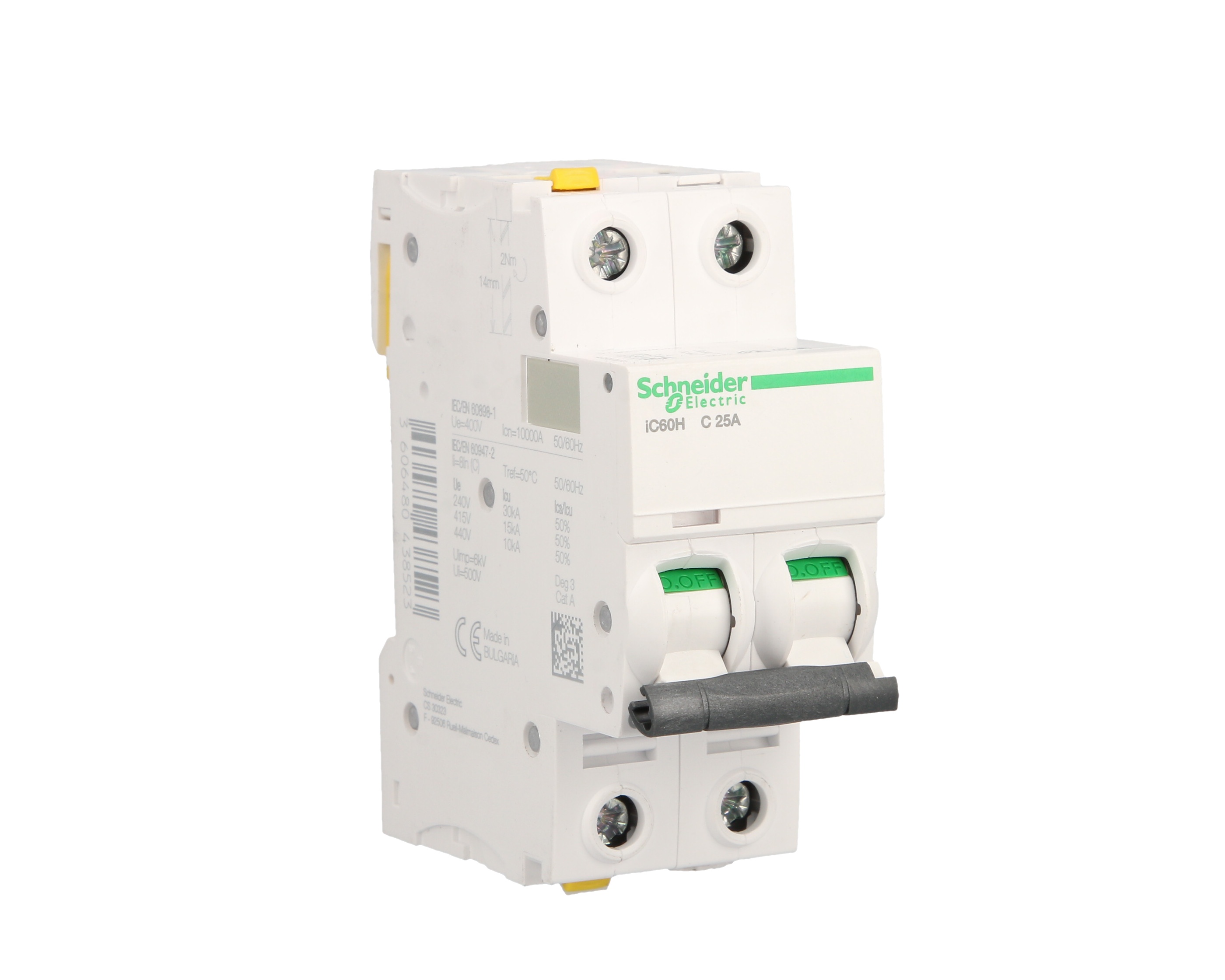Wyłącznik nadprądowy 2P C 25A 10kA AC iC60H-C25-2 A9F07225 – Schneider | TIM SA