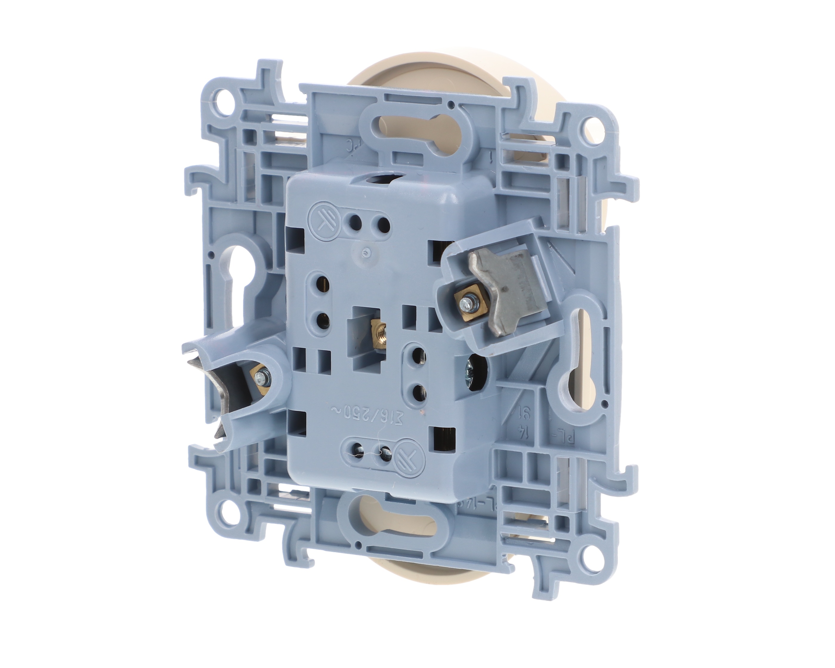 Simon 10 Gniazdo podwójne z/u z przesłonami kremowe 16A 250V IP20 ...