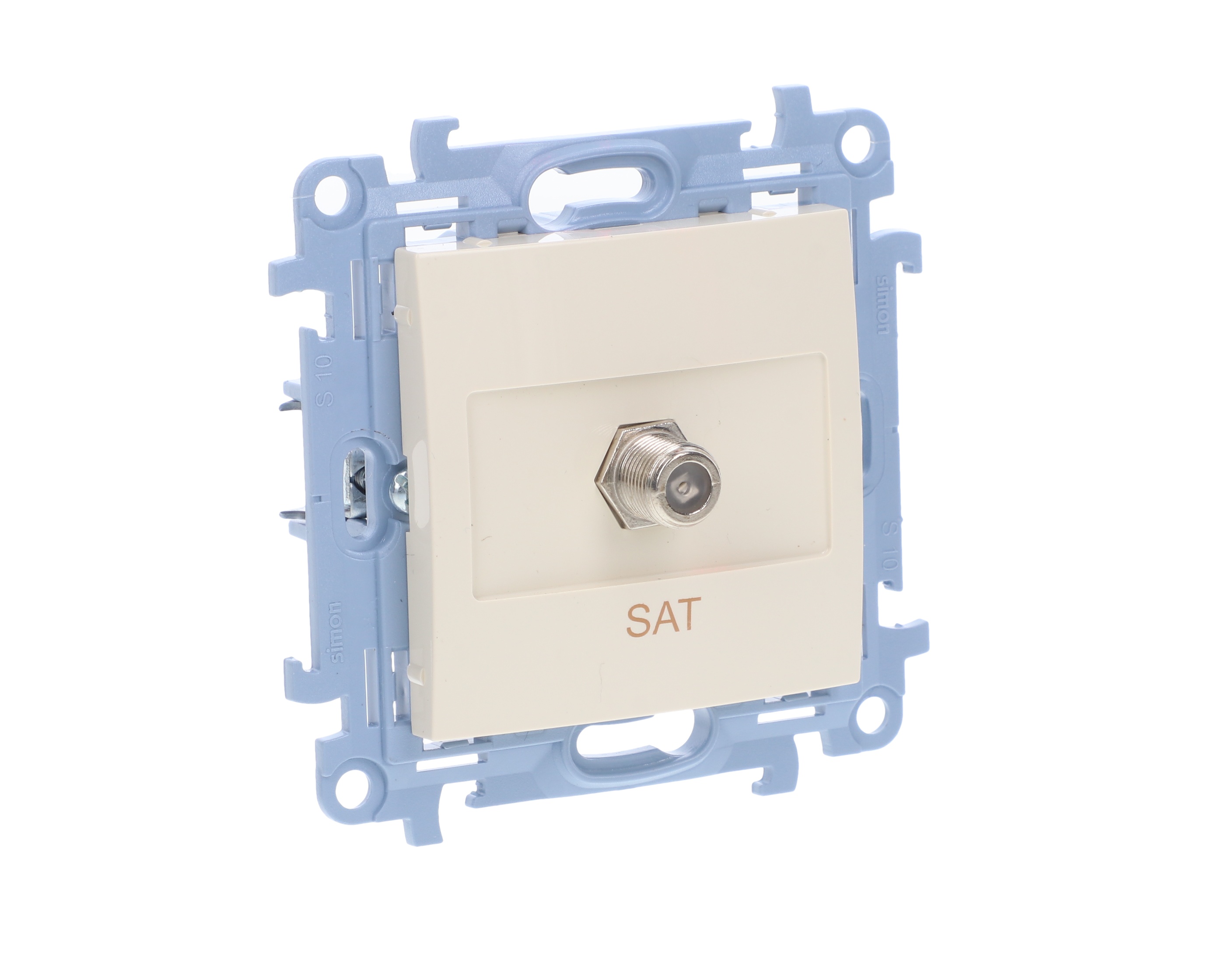 Simon 10 Gniazdo antenowe pojedyncze typu F kremowy CASF1.01/41 ...