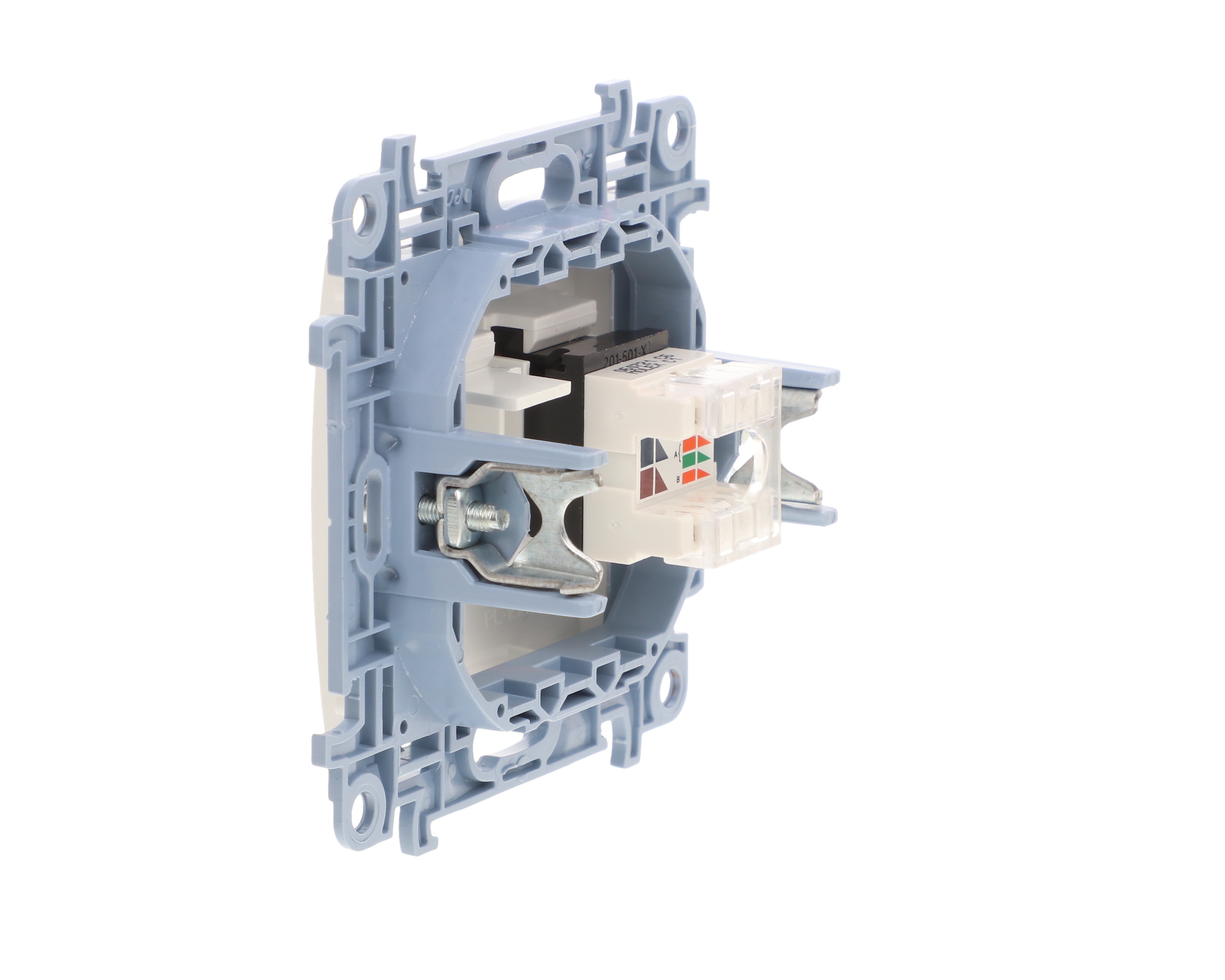 Simon 10 Gniazdo komputerowe pojedyncze RJ45 kat.6 biały C61.01/11 ...