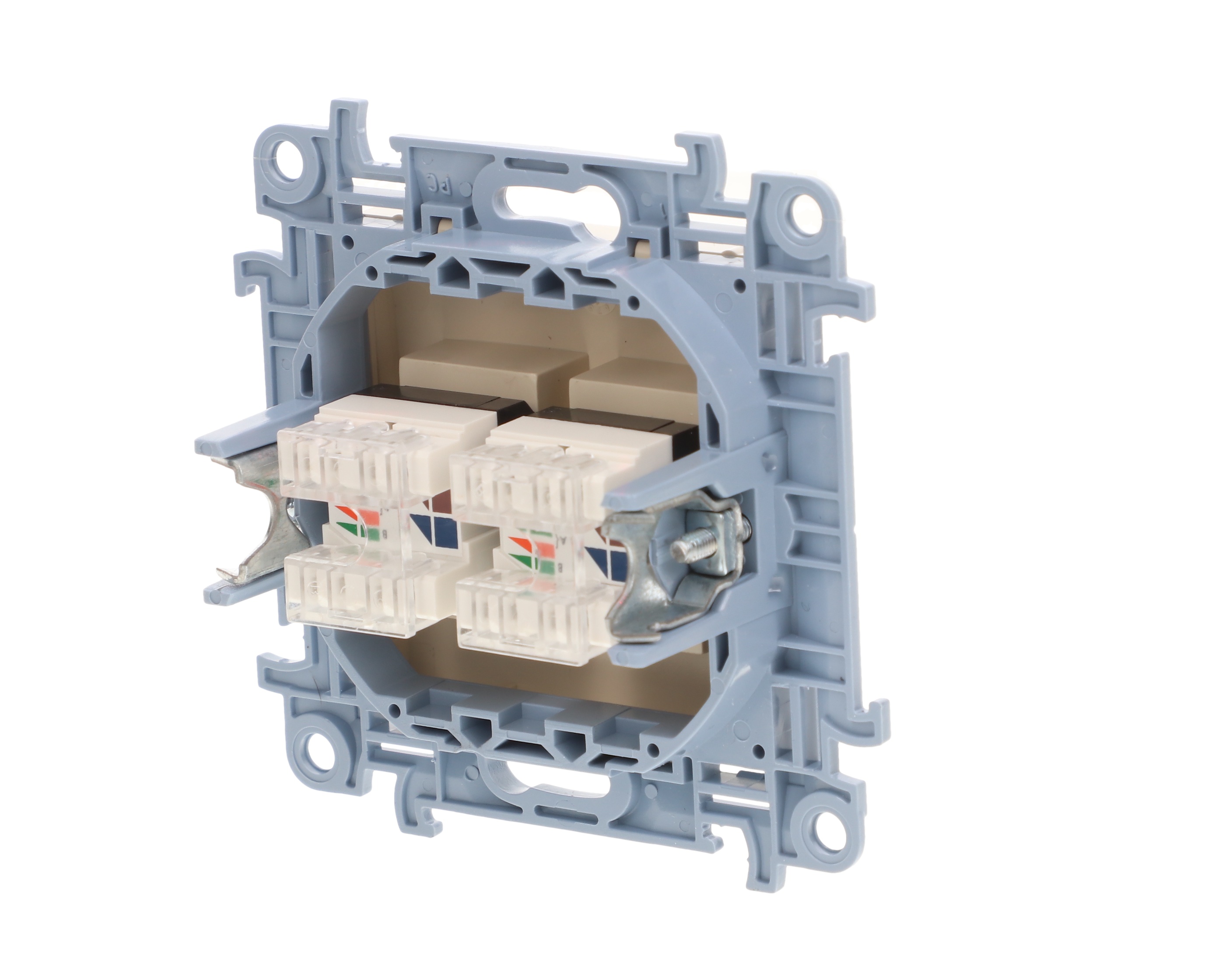 Simon 10 Gniazdo komputerowe podwójne RJ45 kat.6 kremowe C62.01/41 ...