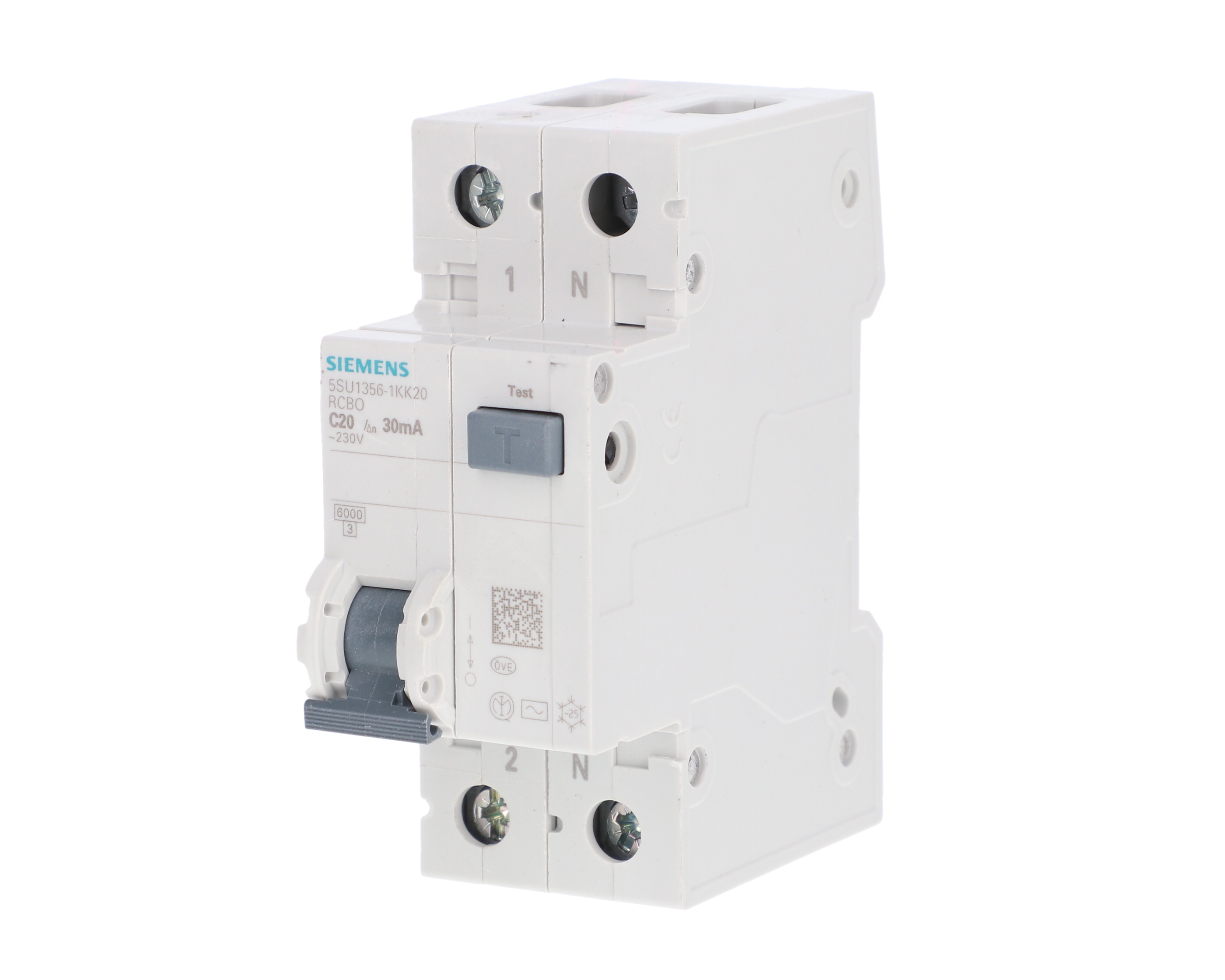 Wyłącznik różnicowo-nadprądowy 2P 20A C 0,03A typ AC 6kA 5SU1356-1KK20 – SIEMENS | TIM SA