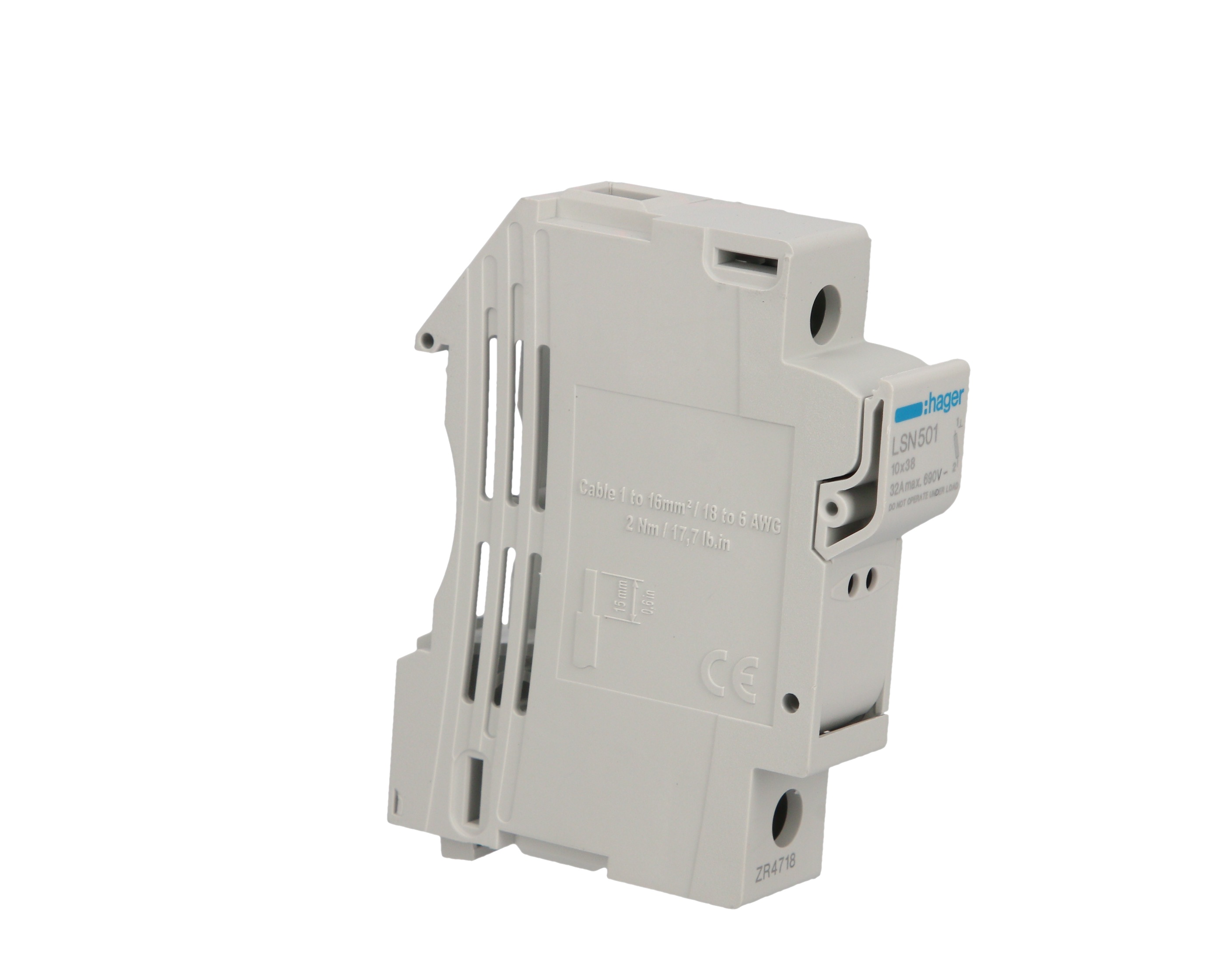 Rozłącznik bezpiecznikowy cylindryczny 1P 32A 10x38mm L38 LSN501 ...