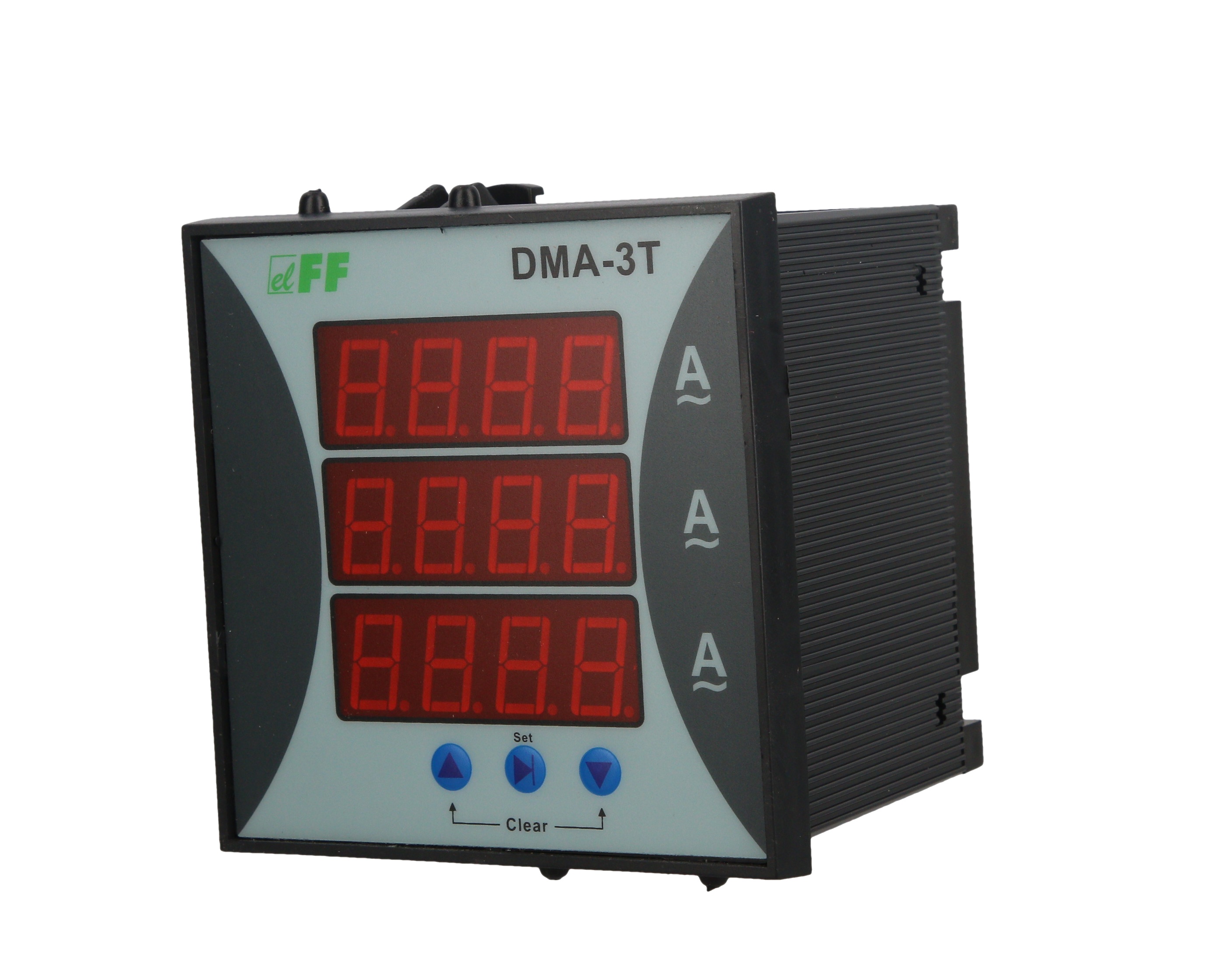 Amperomierz 3-fazowy cyfrowy tablicowy 0-9000A dokładność 1 96x96mm do ...