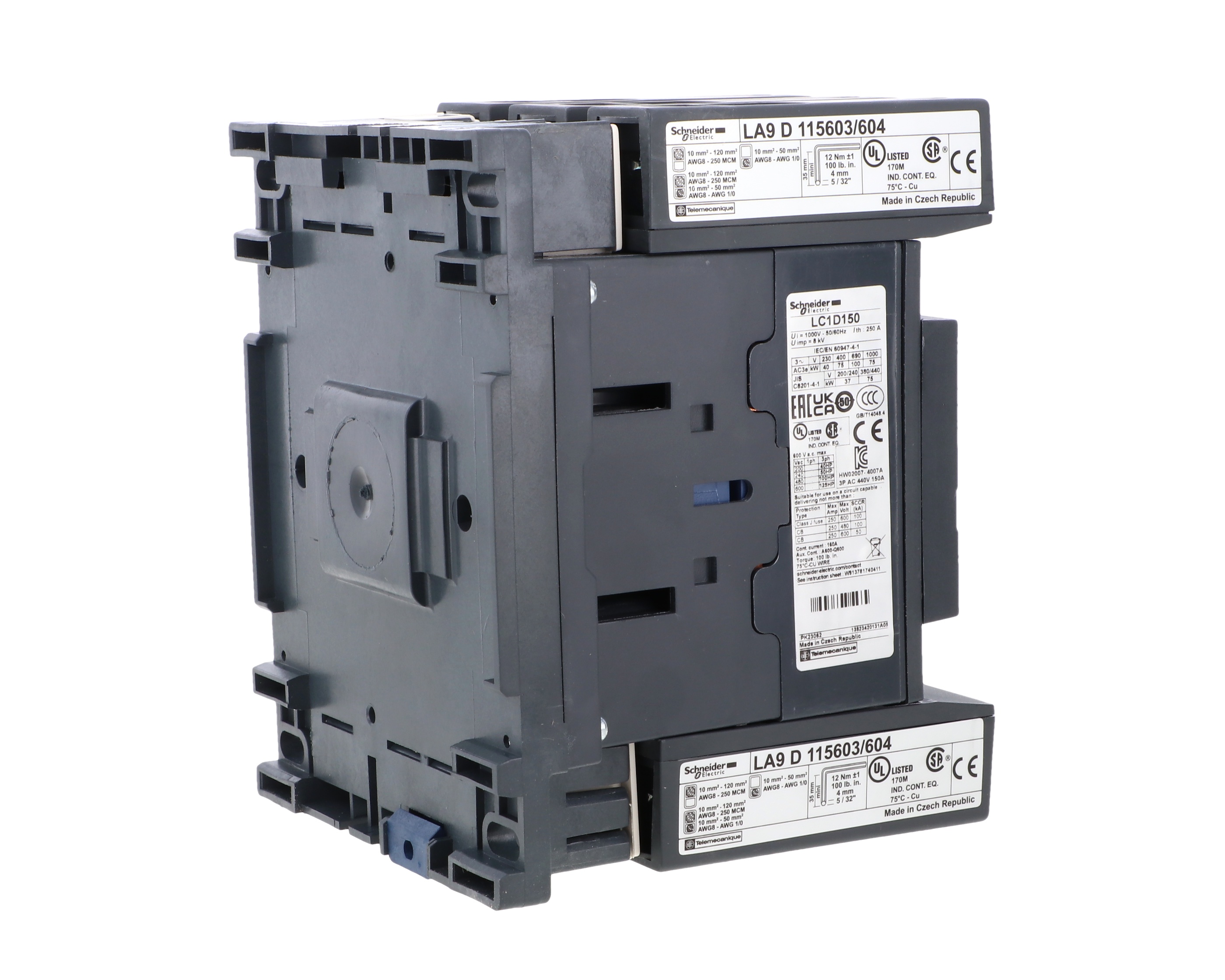 TeSys Deca Stycznik mocy 150A 3P 230V AC 1Z 1R LC1D150P7 – Schneider ...