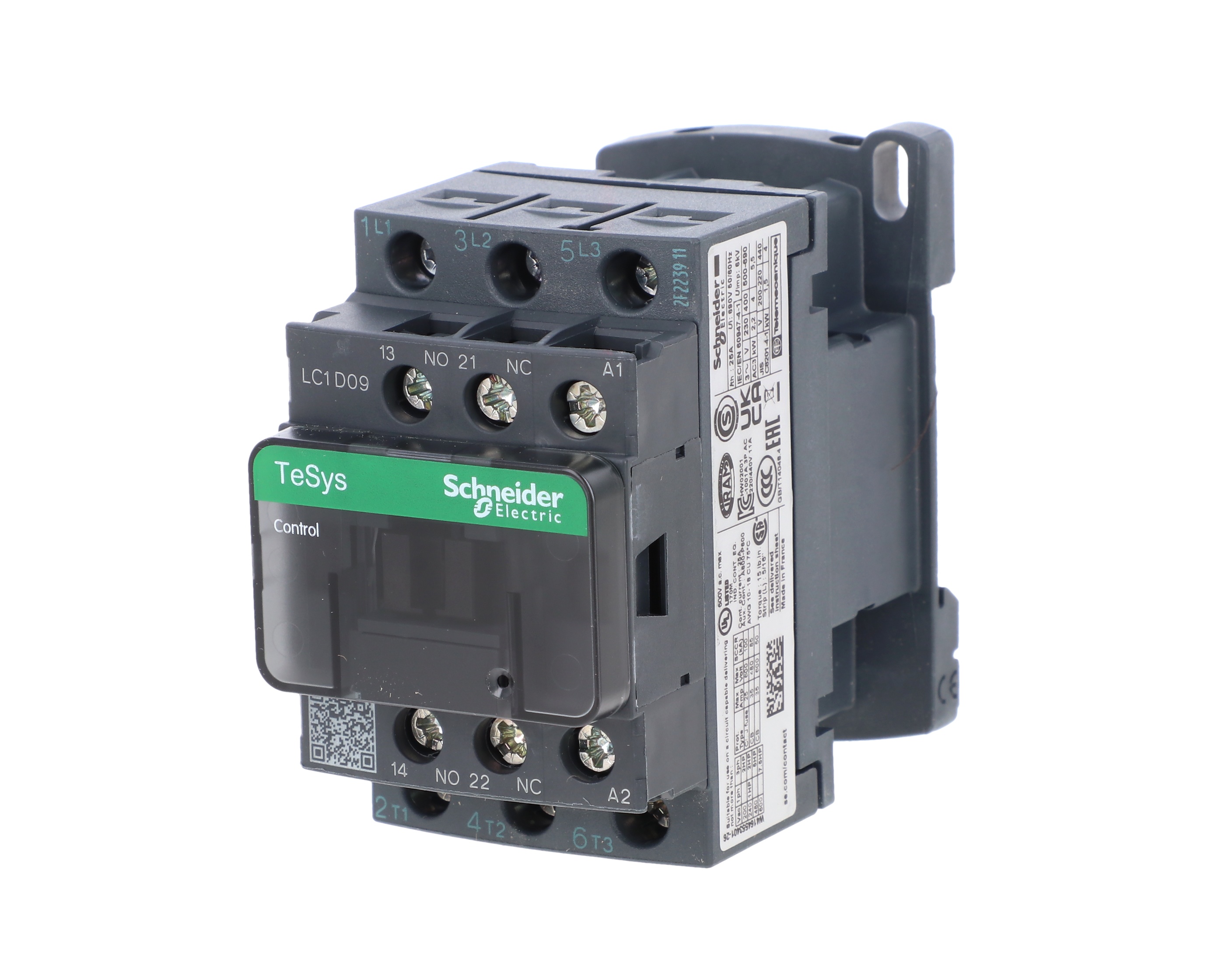 TeSys Deca Stycznik mocy 9A 3P 380-400V AC 1Z 1R LC1D09Q7 – Schneider ...