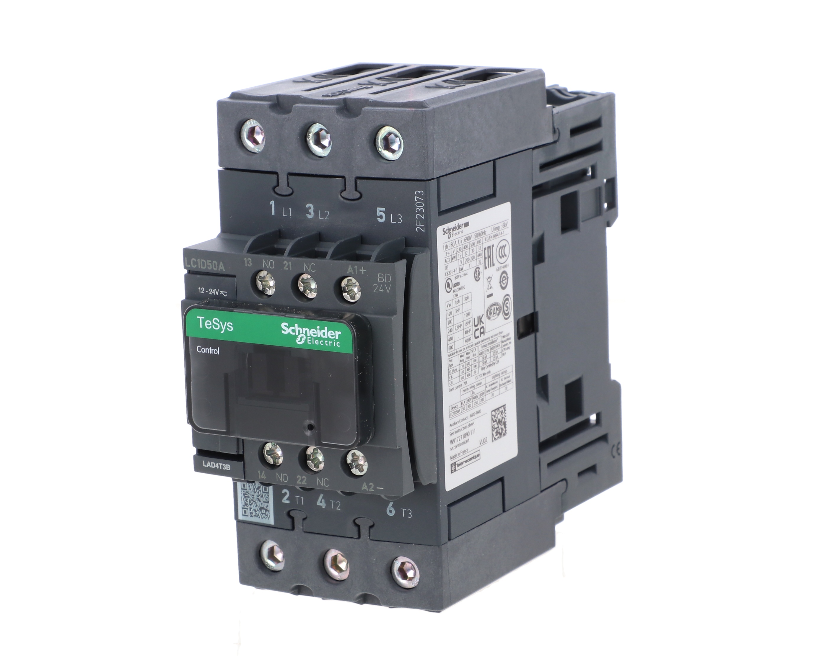 TeSys Deca Stycznik mocy 50A 3P 24V DC 1Z 1R (EVK) LC1D50ABD ...