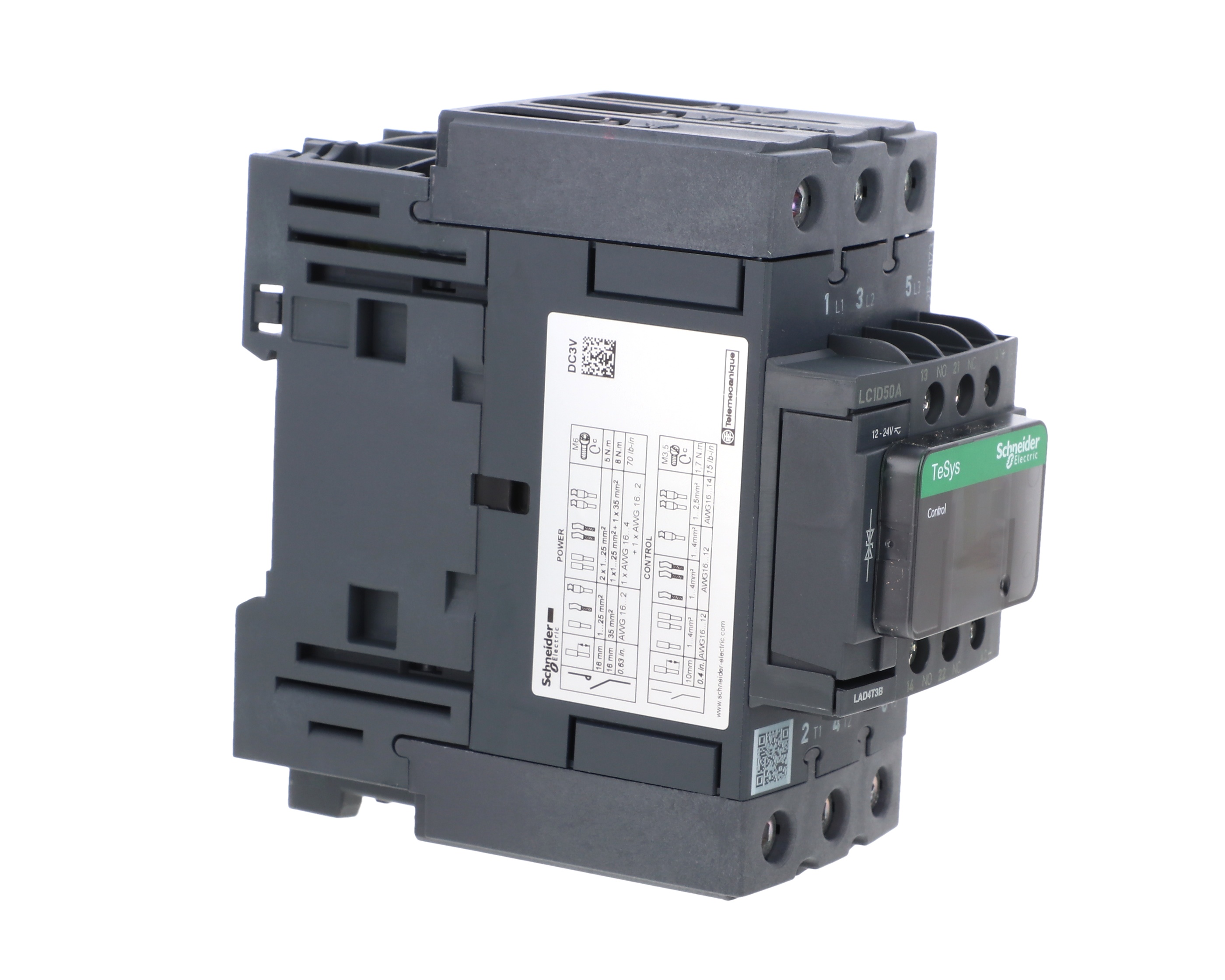 TeSys Deca Stycznik mocy 50A 3P 24V DC 1Z 1R (EVK) LC1D50ABD ...