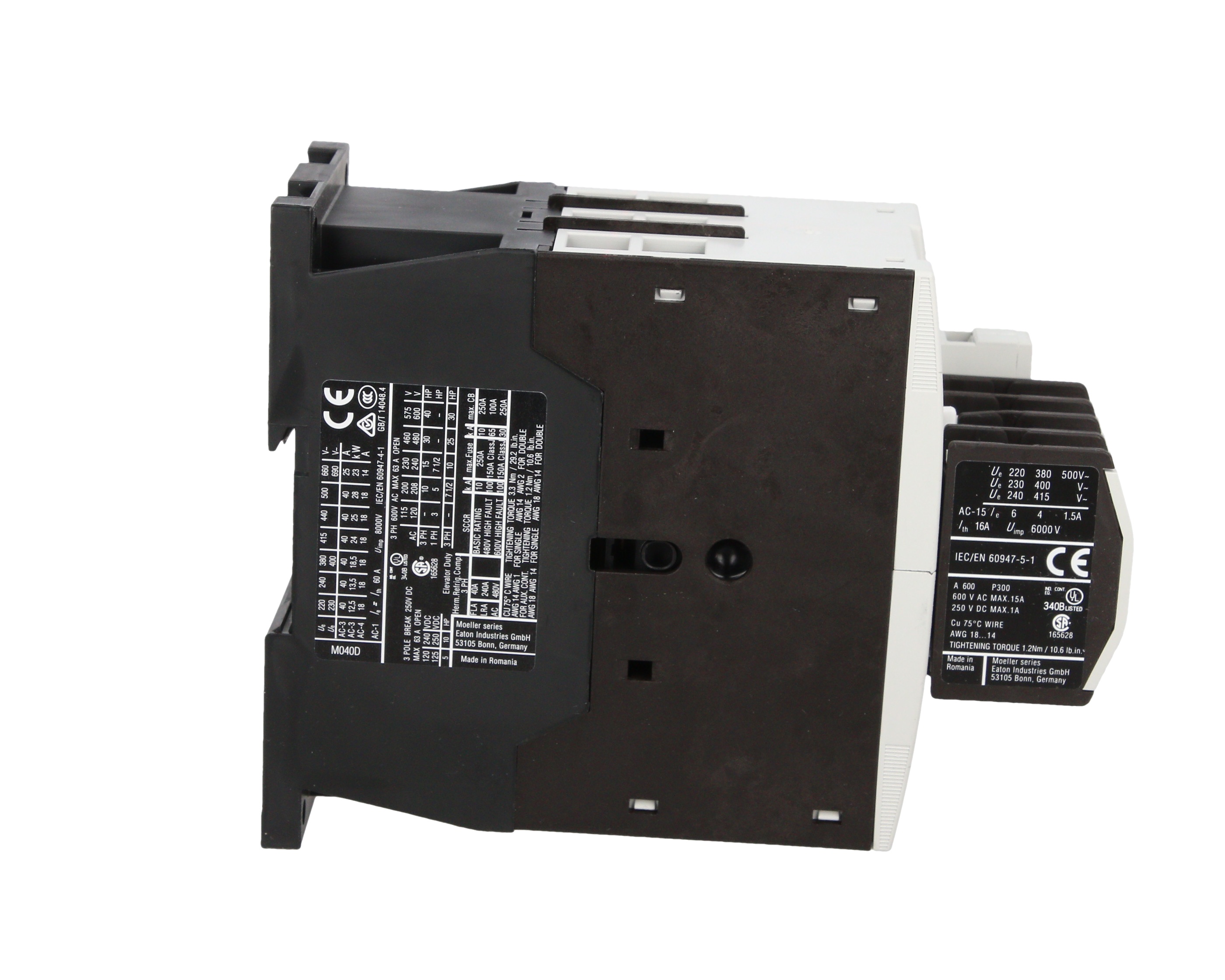 Stycznik mocy 40A 3P 24-27V DC 2Z 2R DILM40-22(RDC24) 277812 – EATON ...