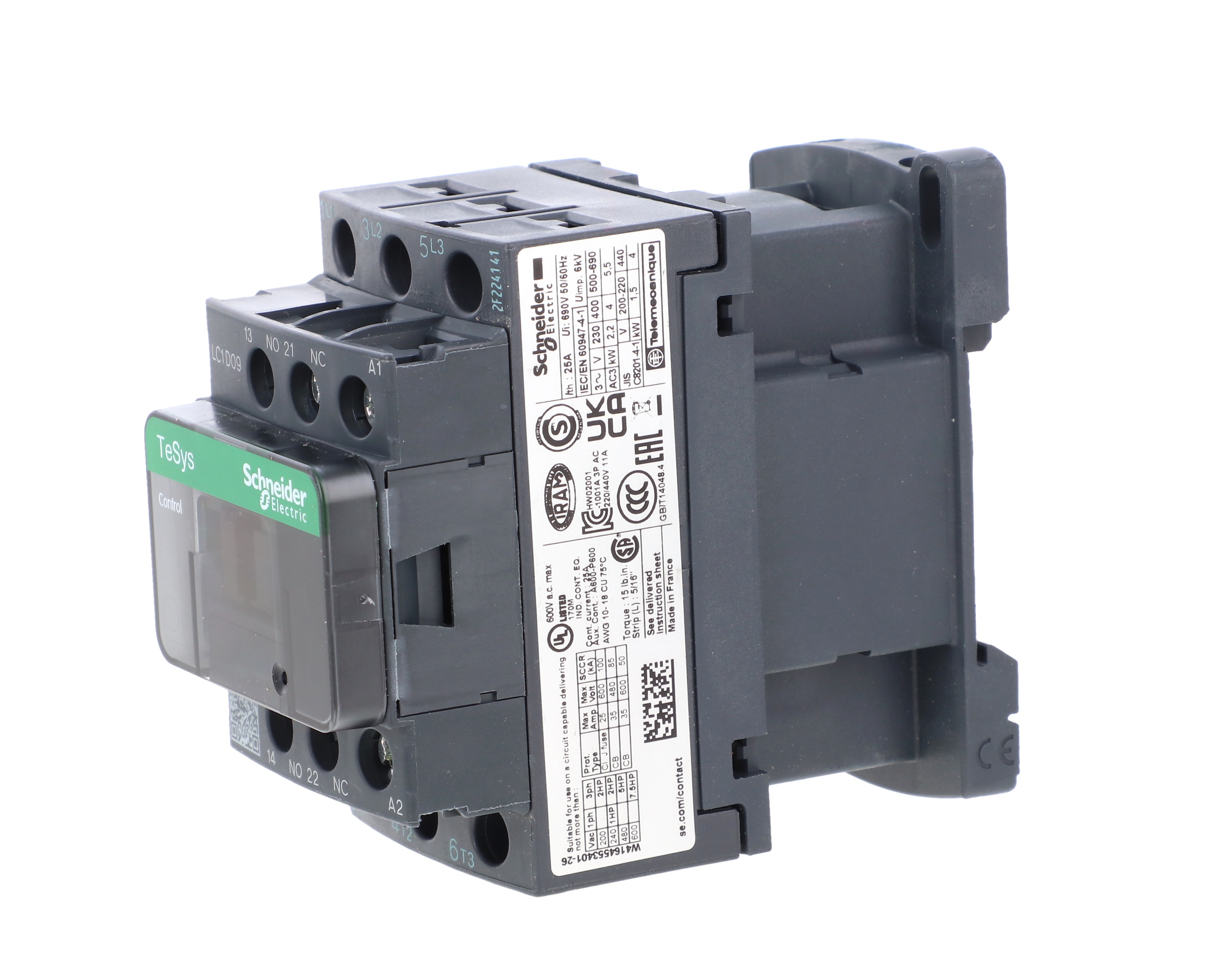 TeSys Deca Stycznik mocy 9A 3P 110V AC 1Z 1R LC1D09F7 – Schneider | TIM SA