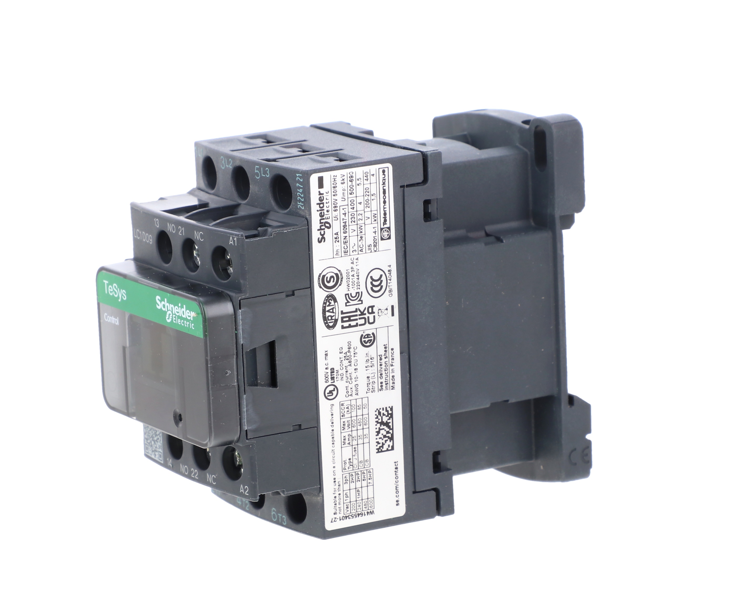 TeSys Deca Stycznik mocy 9A 3P 48V AC 1Z 1R LC1D09E7 – Schneider | TIM SA