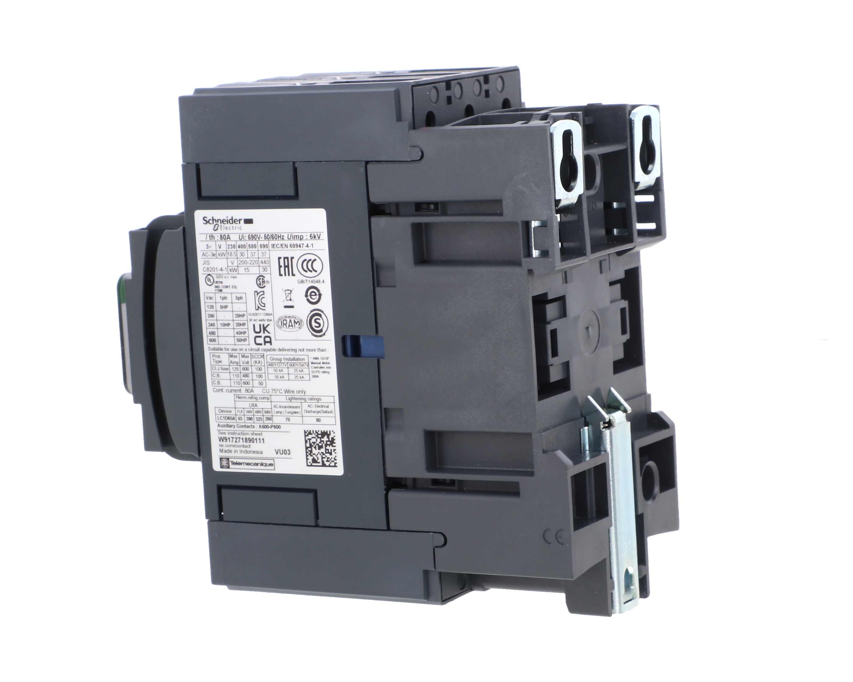 TeSys Deca Stycznik mocy 65A 3P 230V AC 1Z 1R (EVK) LC1D65AP7 ...