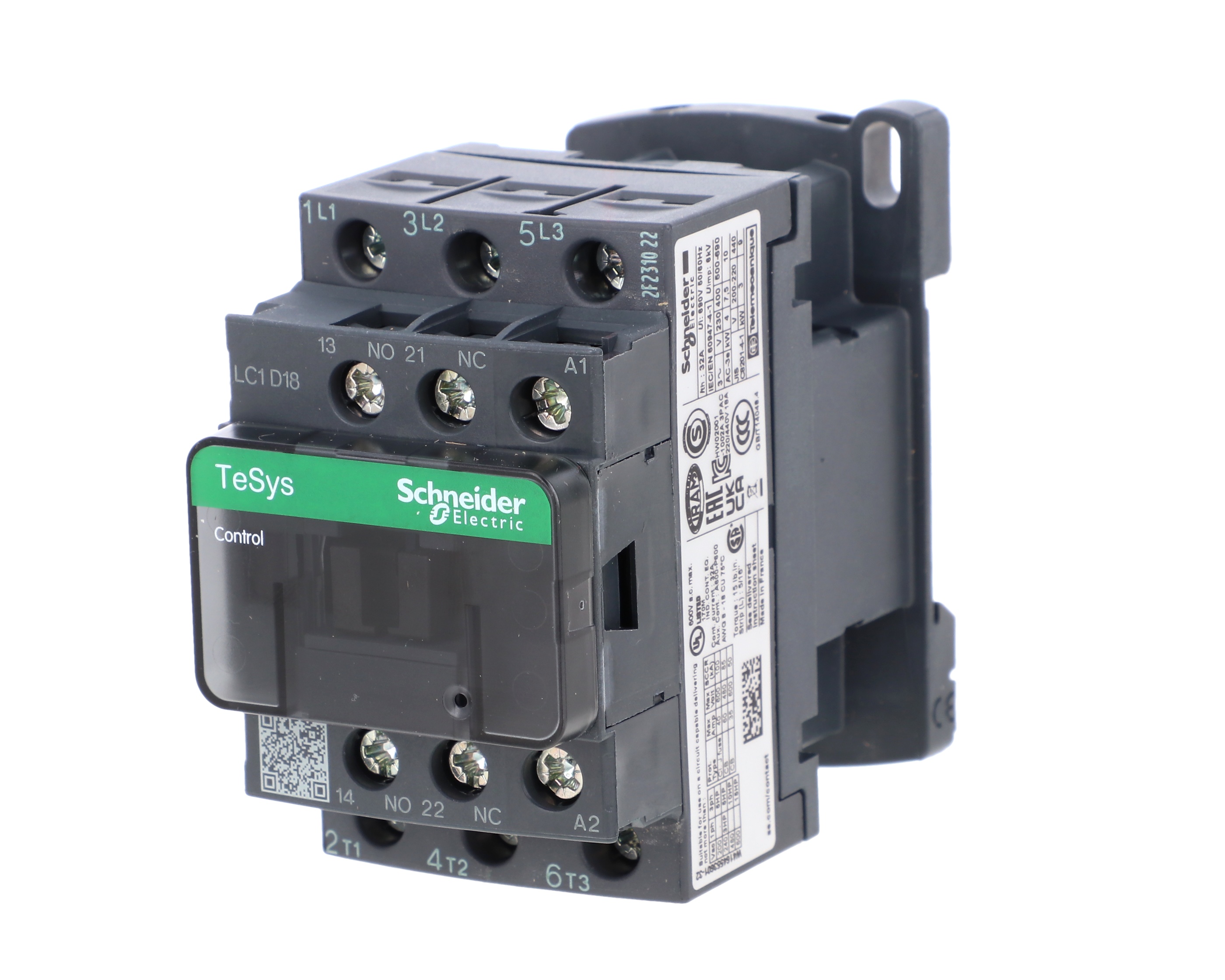 TeSys Deca Stycznik mocy 18A 3P 110V AC 1Z 1R LC1D18F7 – Schneider | TIM SA