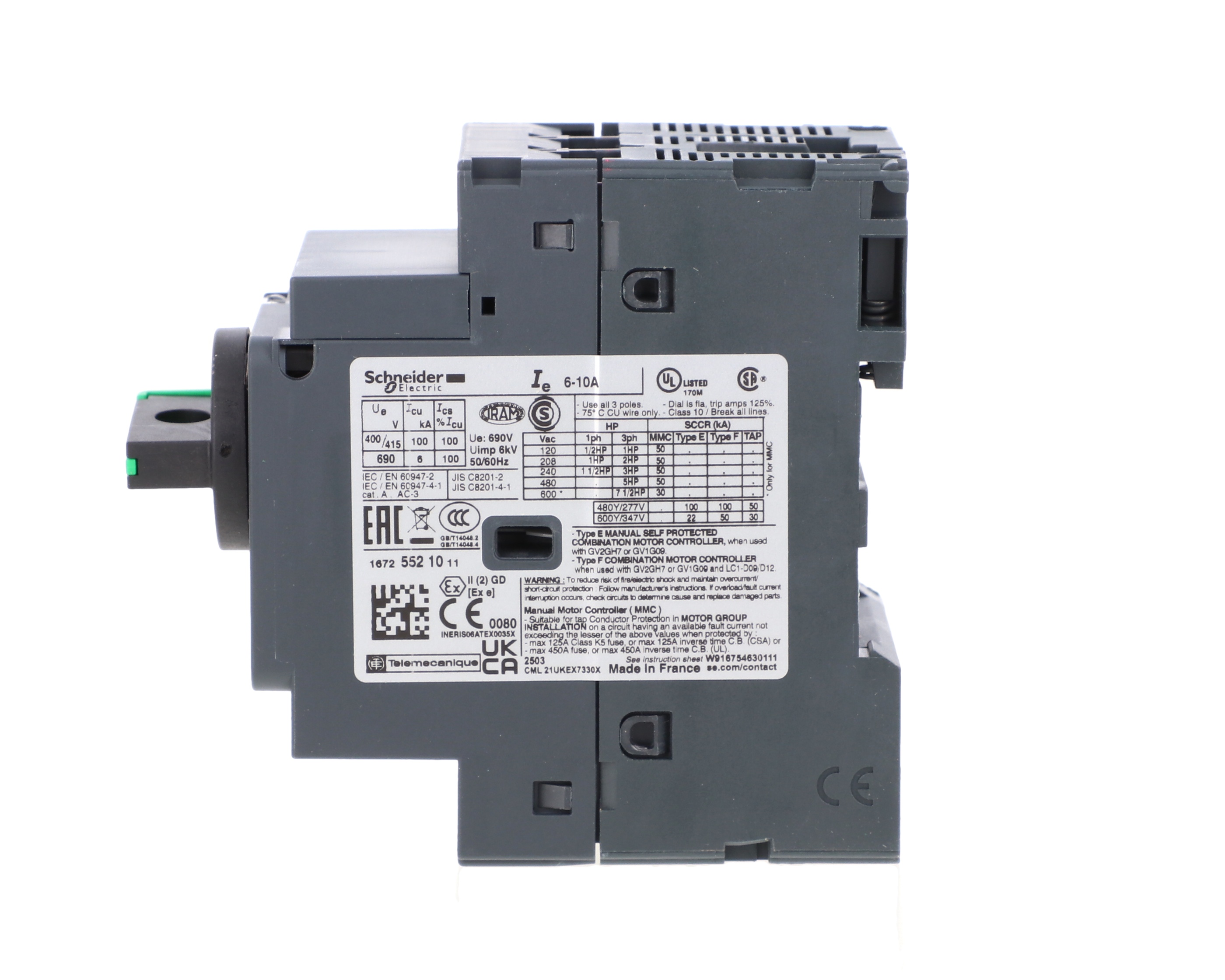 TeSys Deca Wyłącznik silnikowy 3P 4kW 6-10A GV2P14 – Schneider | TIM SA