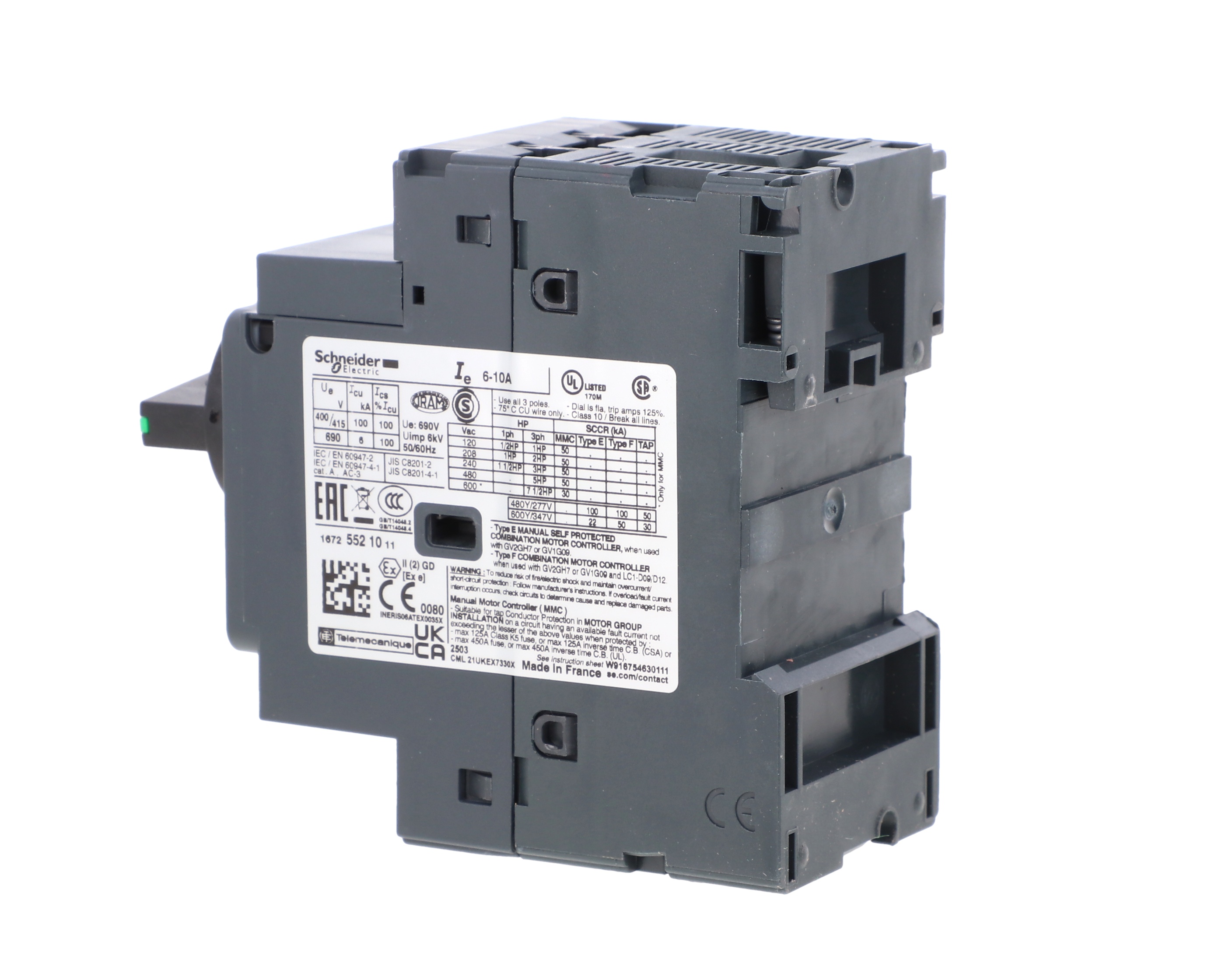 TeSys Deca Wyłącznik silnikowy 3P 4kW 6-10A GV2P14 – Schneider | TIM SA