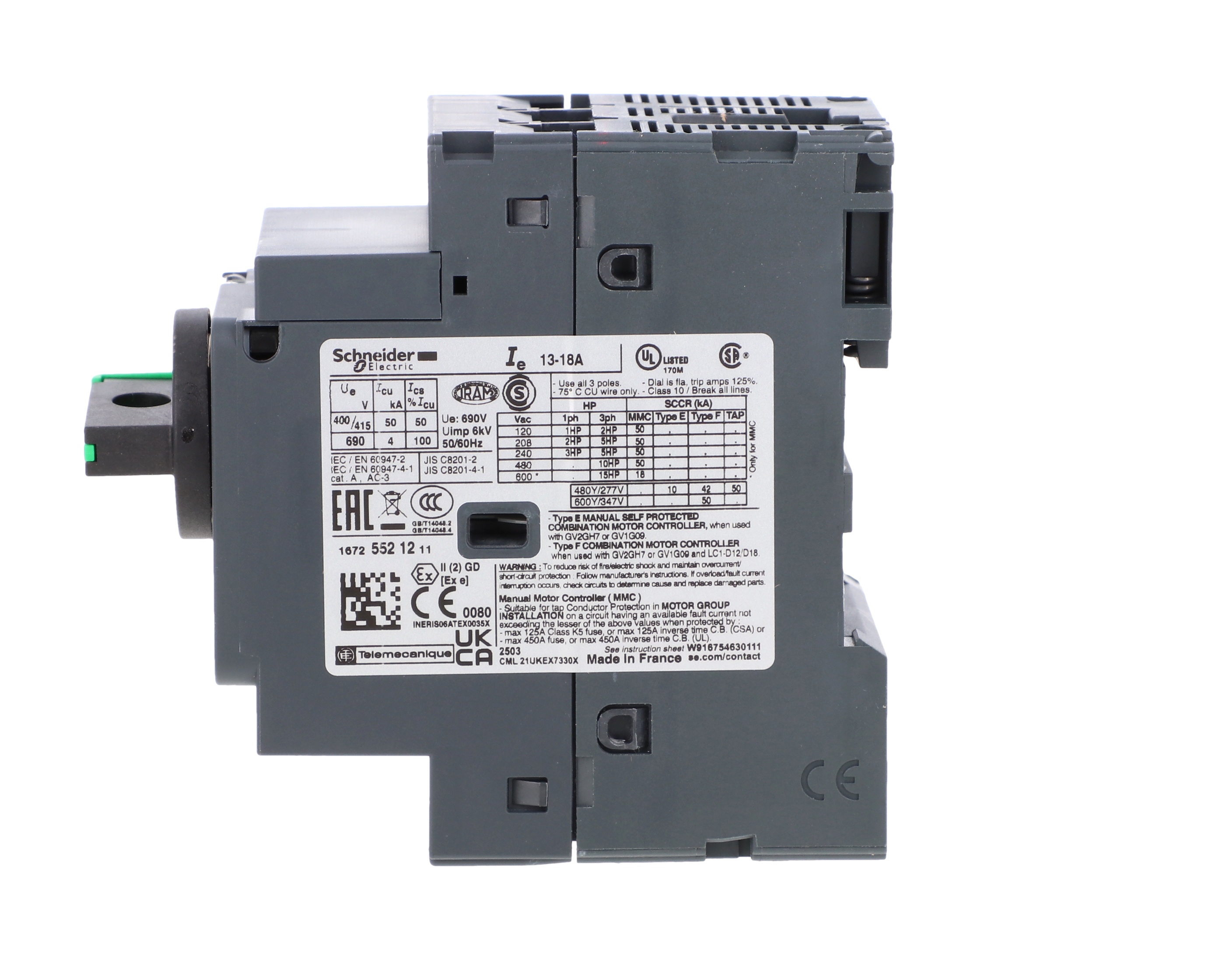 TeSys Deca Wyłącznik silnikowy 3P 7,5kW 13-18A GV2P20 – Schneider | TIM SA