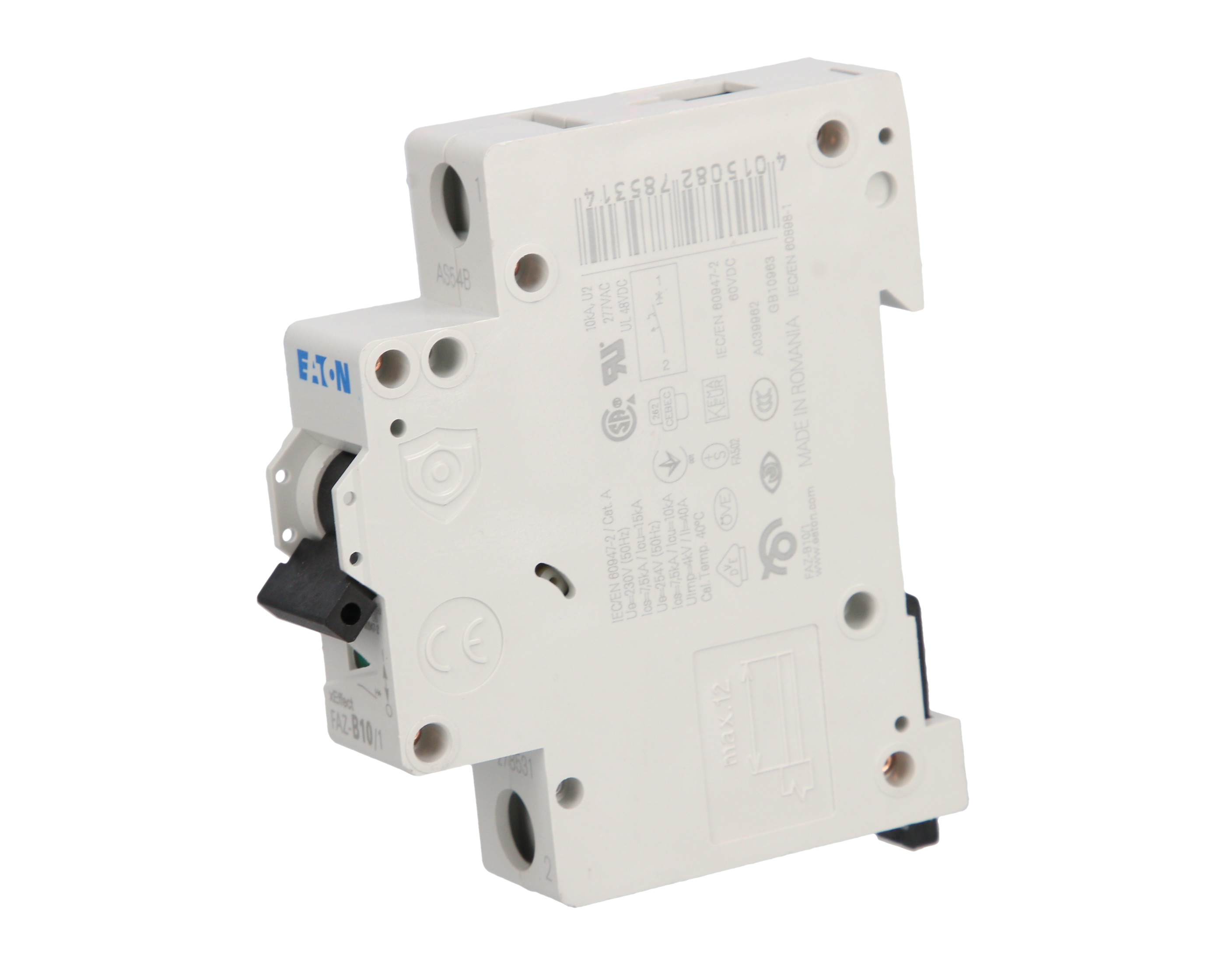 Wyłącznik nadprądowy 1P B 10A 15kA AC FAZ B10/1 278531 – EATON | TIM SA