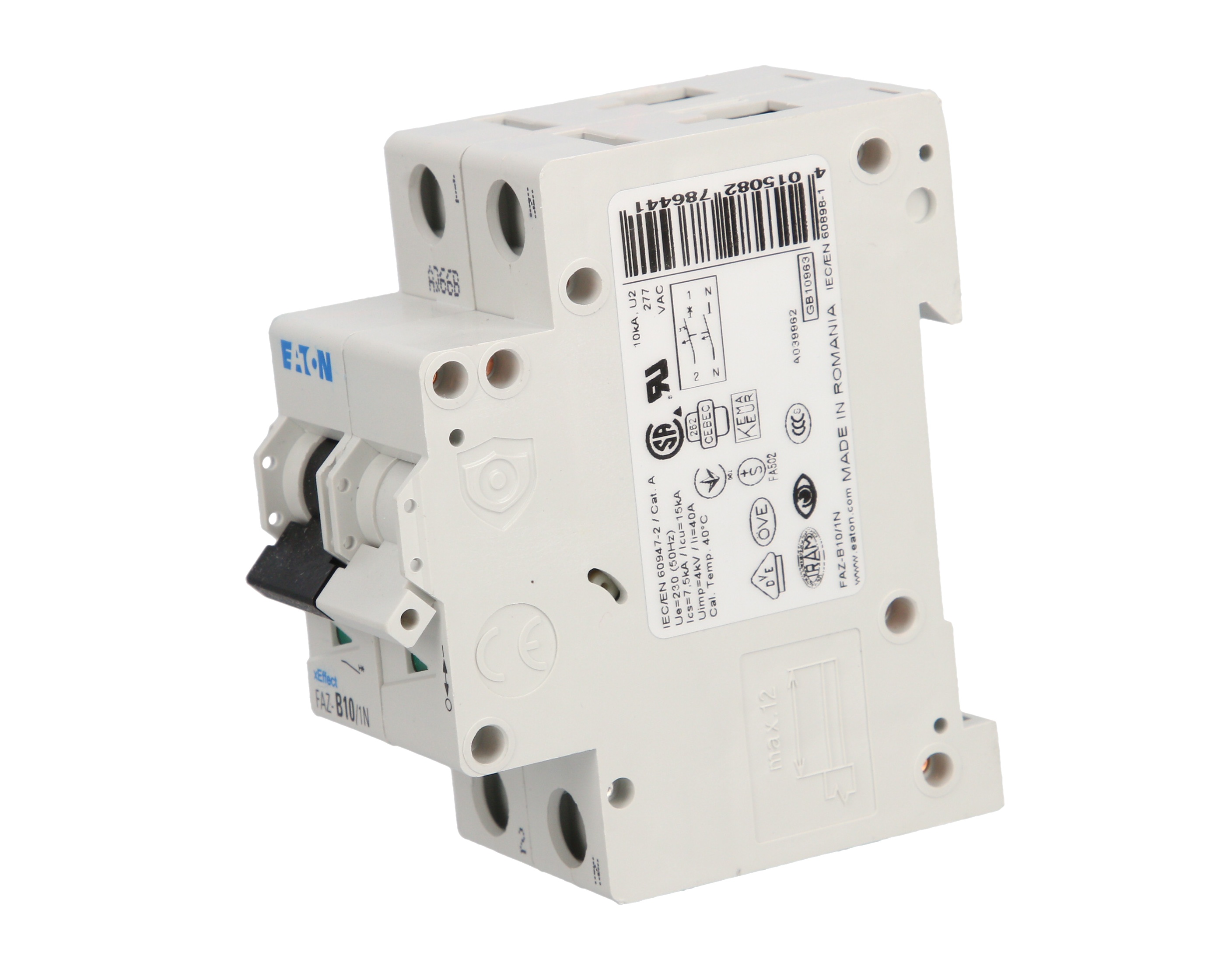 Wyłącznik nadprądowy 1+N B 10A 15kA AC FAZ B10/1N 278644 – EATON | TIM SA