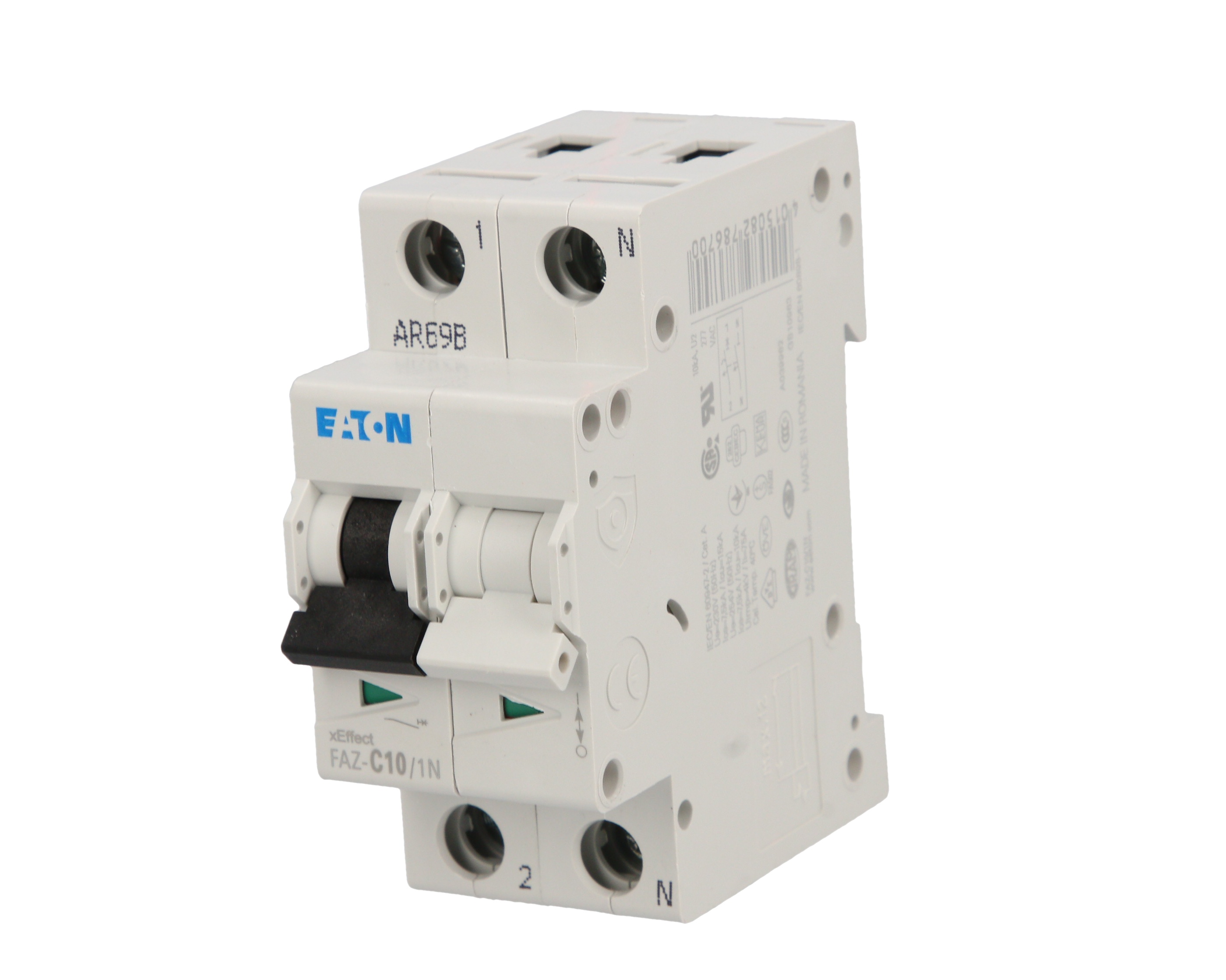 Wyłącznik nadprądowy 1+N C 10A 15kA AC FAZ C10/1N 278670 – EATON | TIM SA