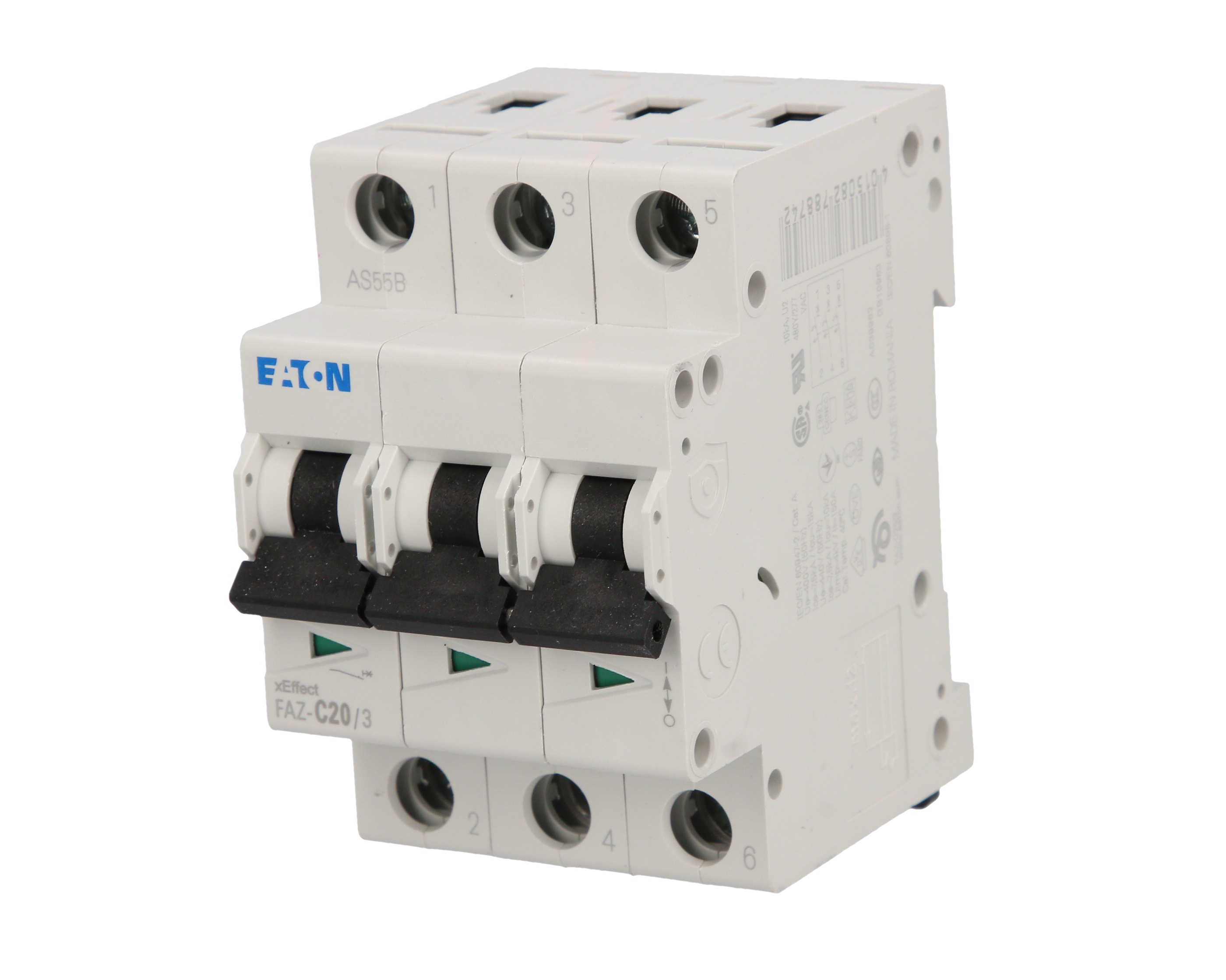 Wyłącznik nadprądowy 3P C 20A 15kA AC FAZ C20/3 278874 – EATON | TIM SA