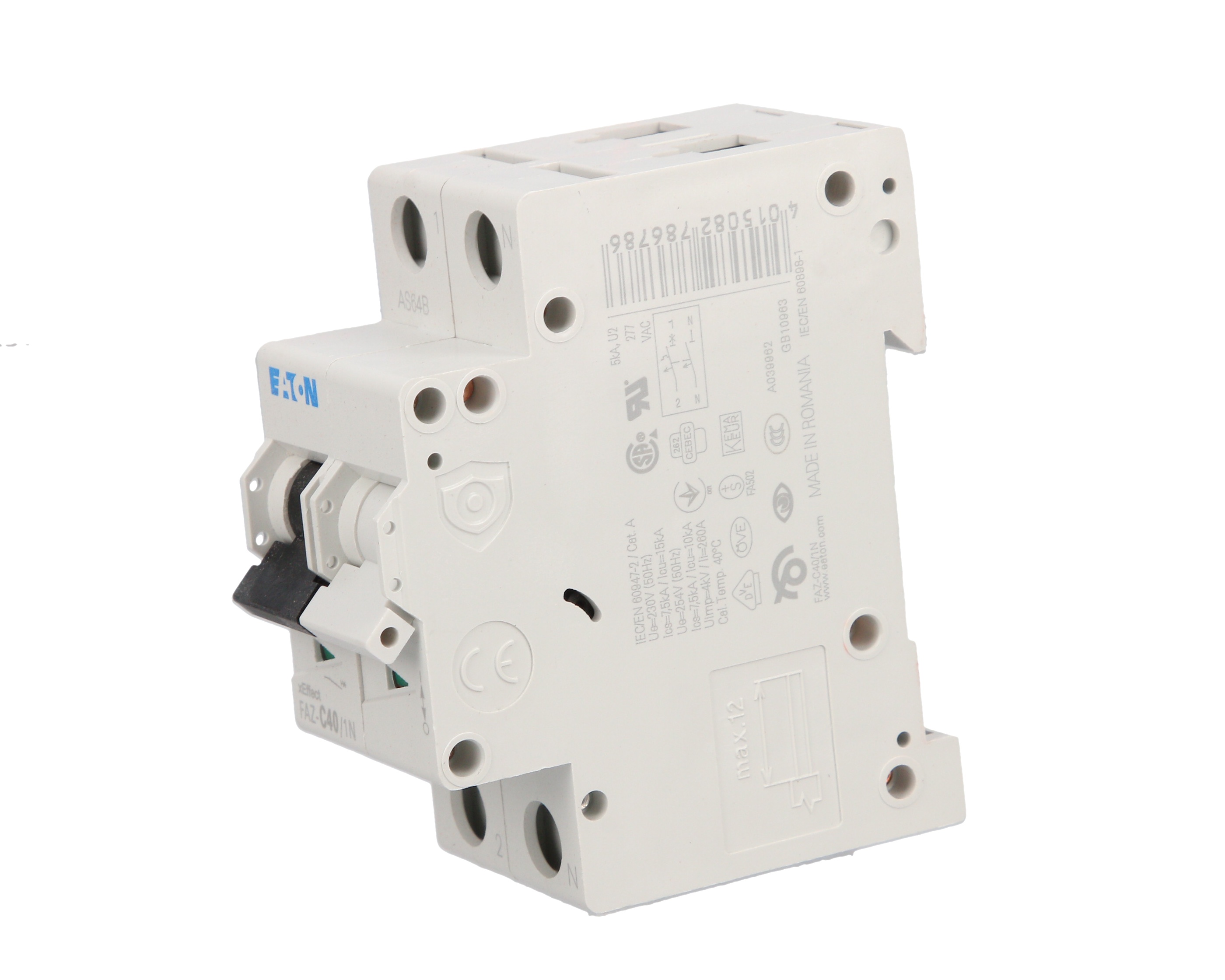 Wyłącznik Nadprądowy 1 N C 40a 15ka Ac Faz C40 1n 278678 Eaton Tim Sa