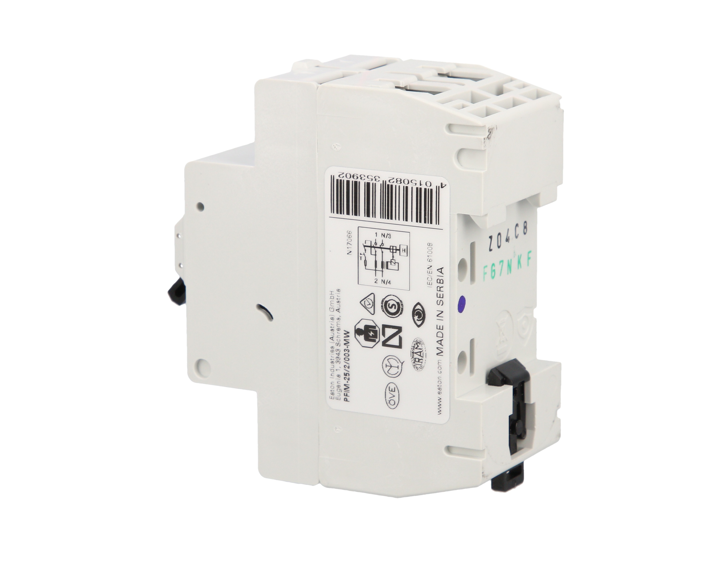 Wyłącznik różnicowoprądowy 2P 25A 0,03A typ AC PFIM-25/2/003 235390 ...