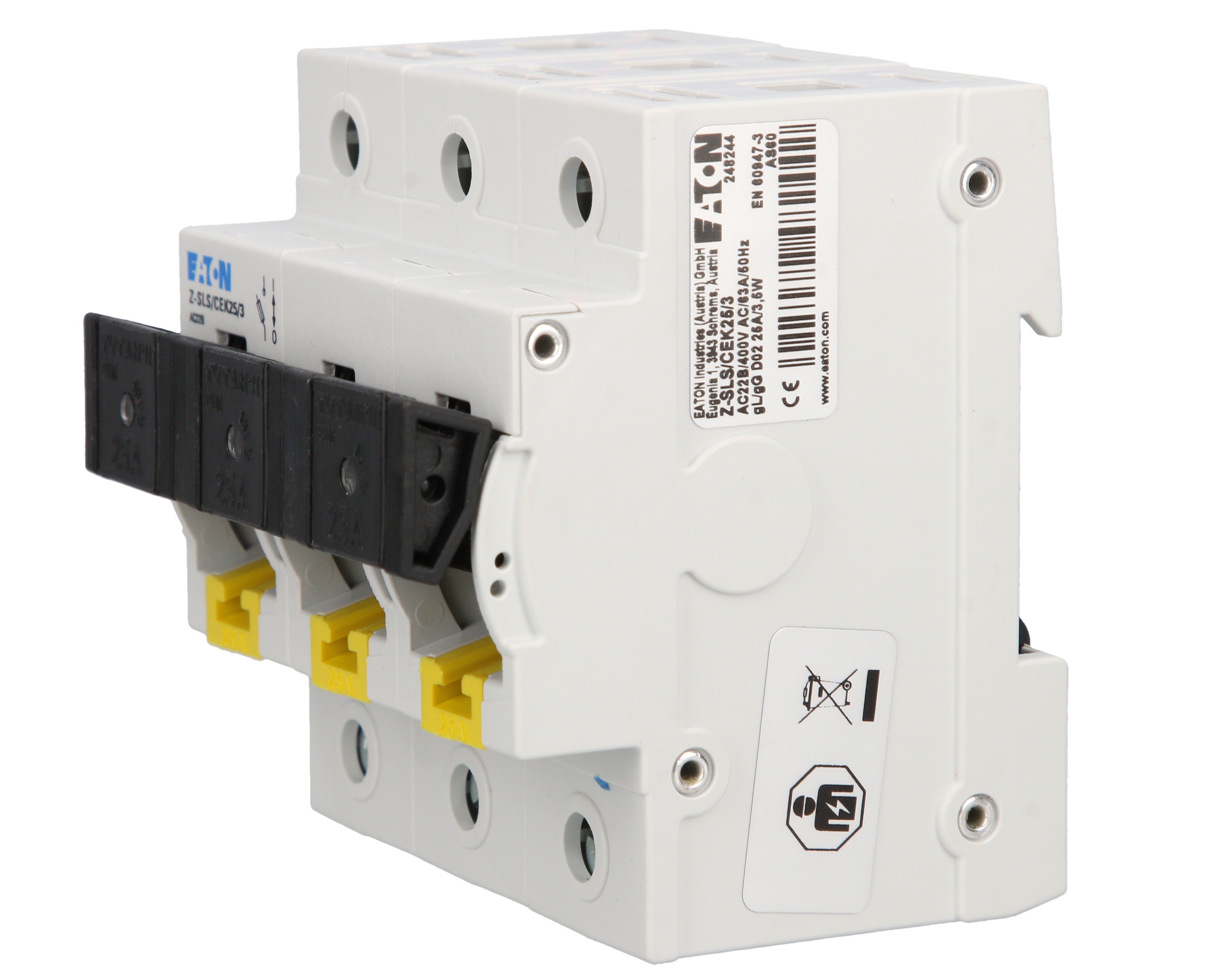 Rozłącznik bezpiecznikowy 3P 25A D02 400V Z-SLS/CEK25/3 248244 – EATON ...